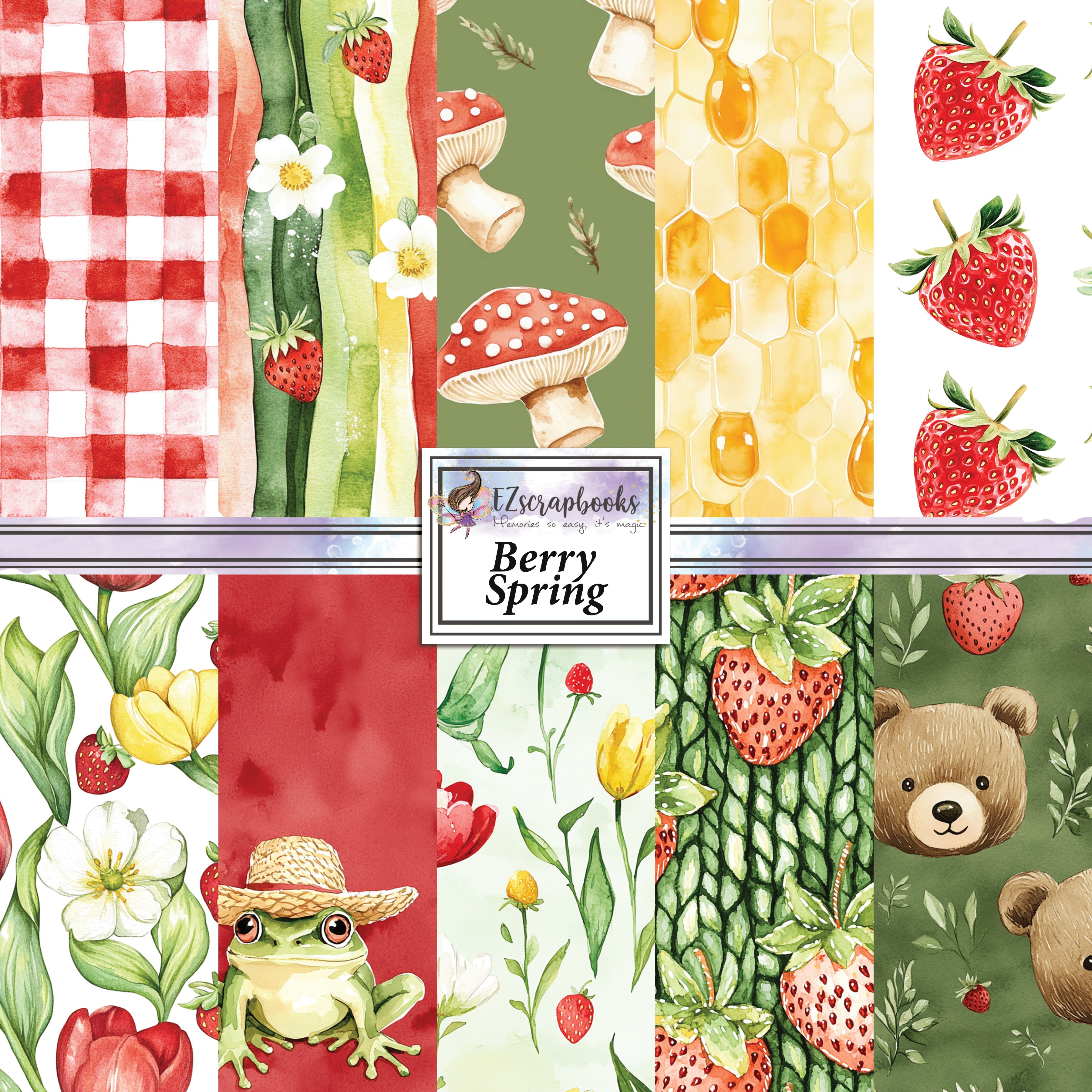 Berry Spring - 12X12 Scrapbook Paper Pack - 25-8130 – EZscrapbooks