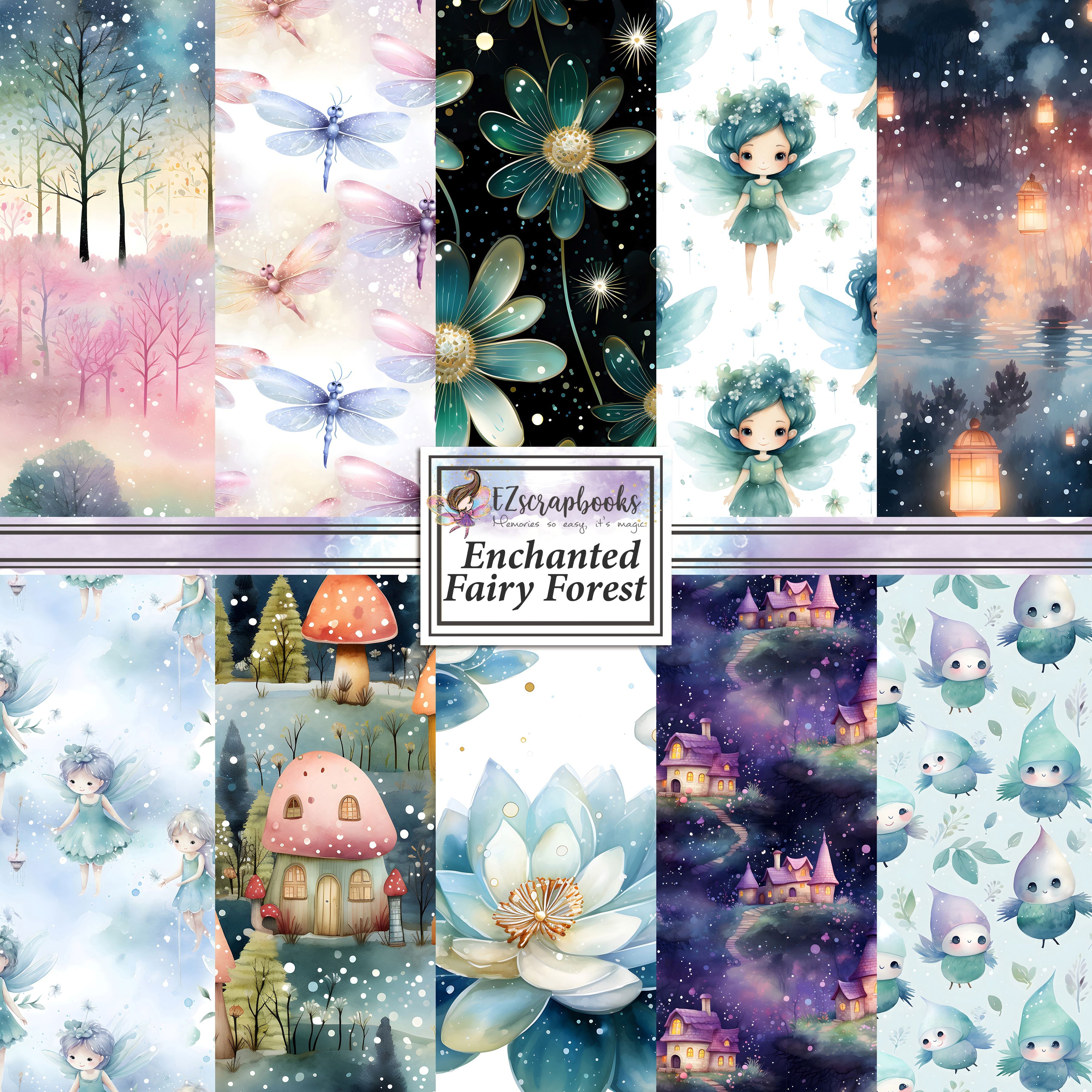 Enchanted Fairy Forest - 12X12 Scrapbook Paper Pack - 8854 – EZscrapbooks