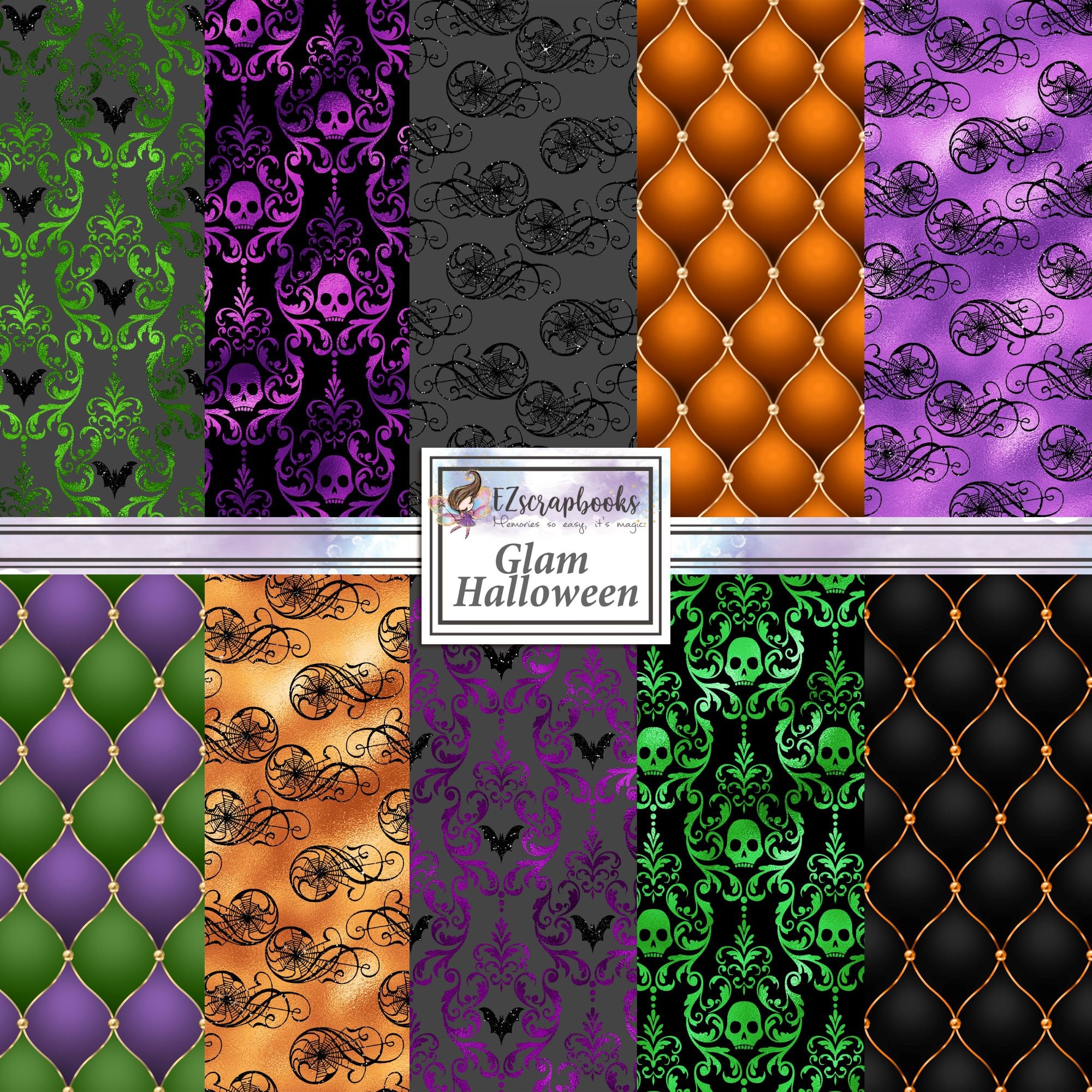 Glam Halloween - Paper Pack - 8253 – EZscrapbooks