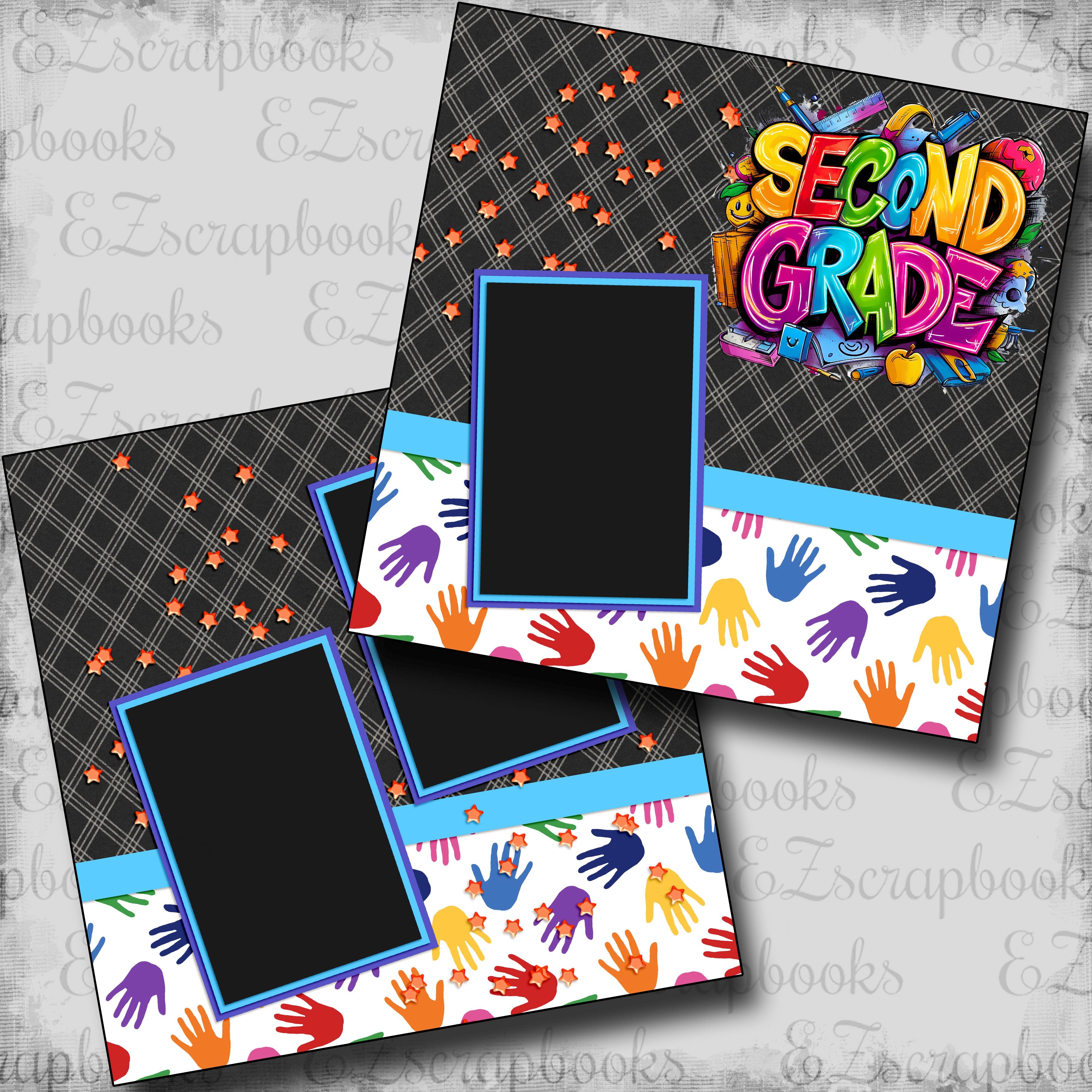 Second Grade Boy - Scrapbook Layout - 25-712 – EZscrapbooks