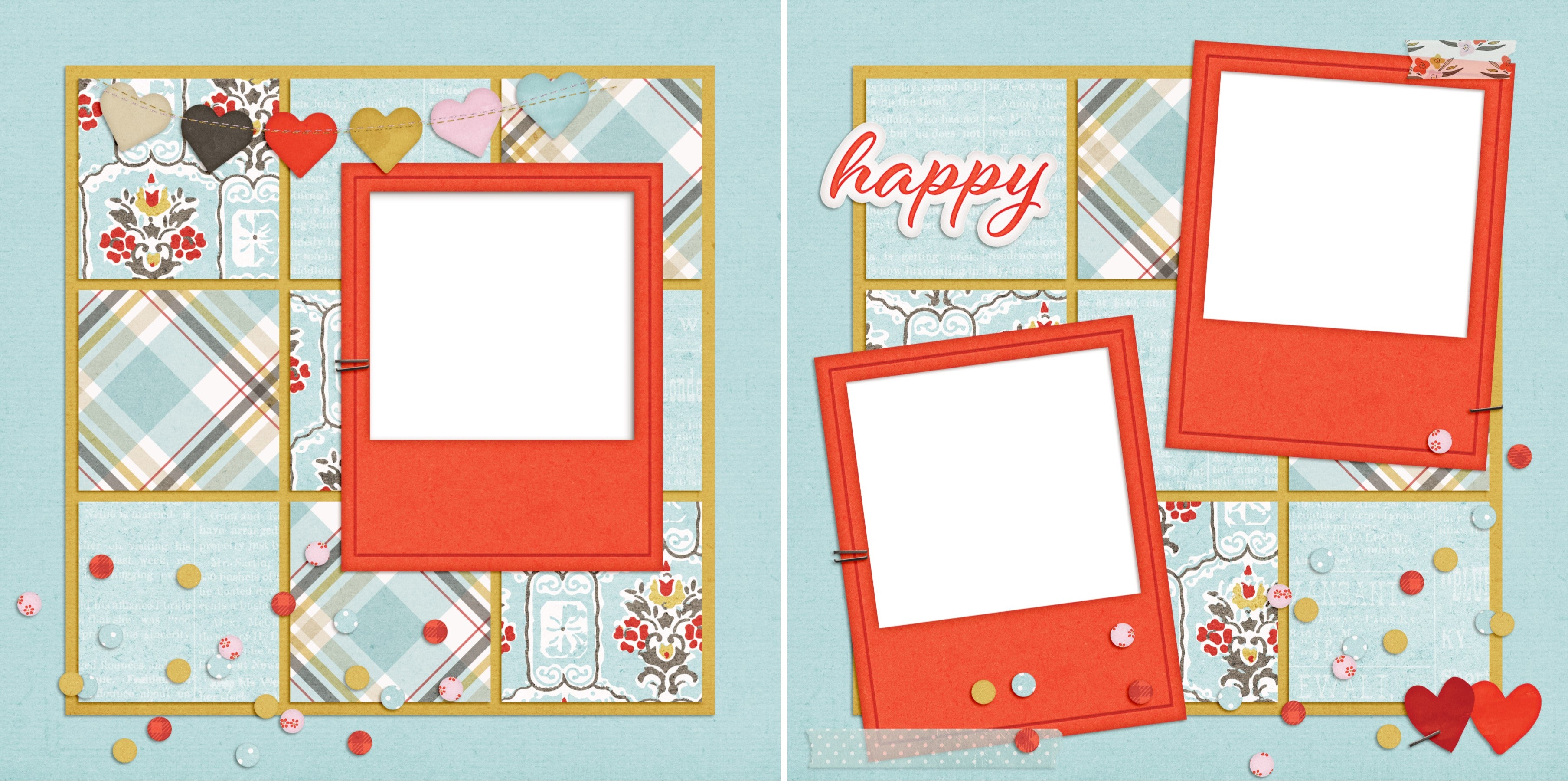 Happy - Digital Scrapbook Pages - INSTANT DOWNLOAD – EZscrapbooks