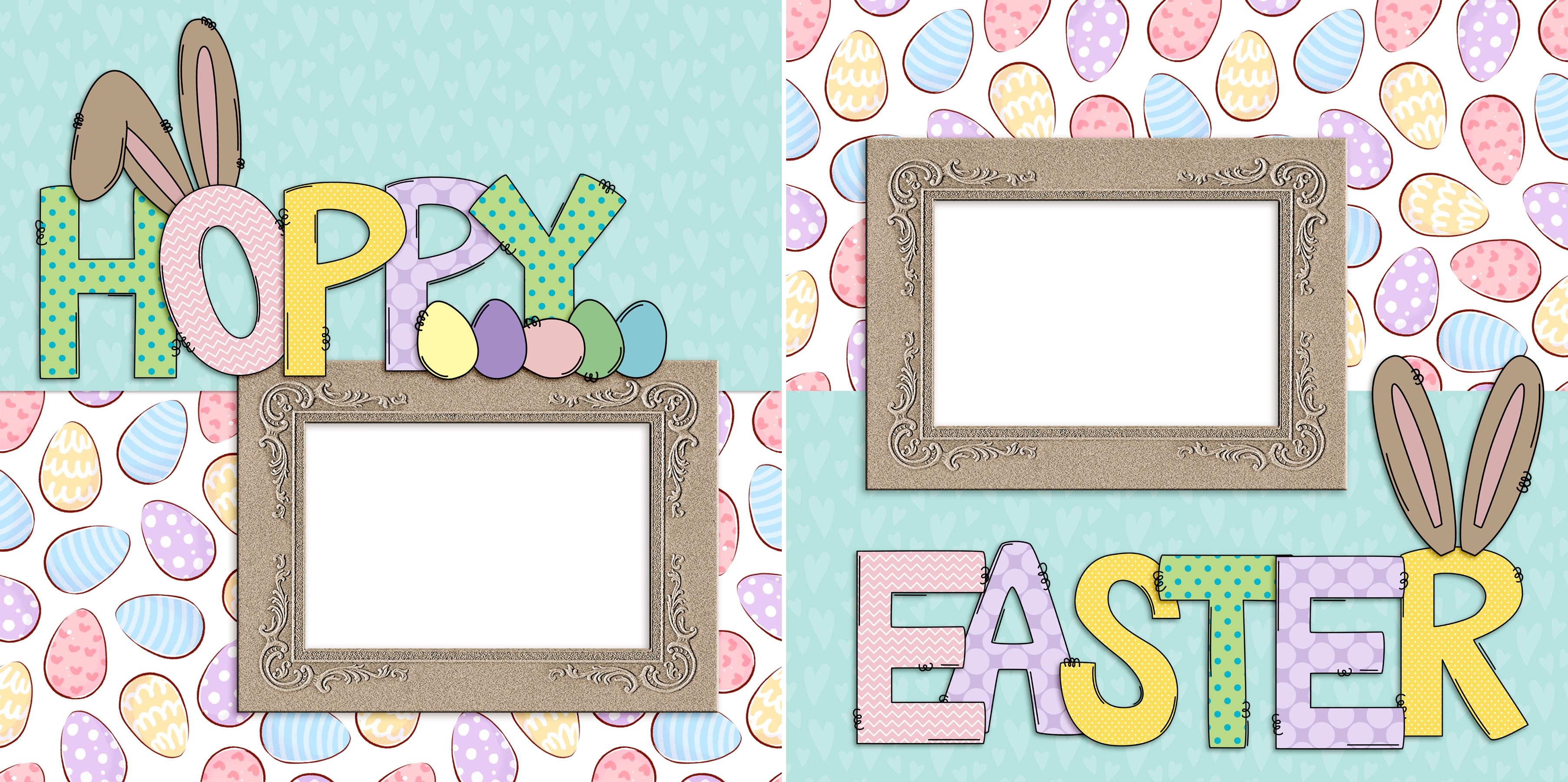 Hoppy Easter - Digital Scrapbook Pages - INSTANT DOWNLOAD – EZscrapbooks