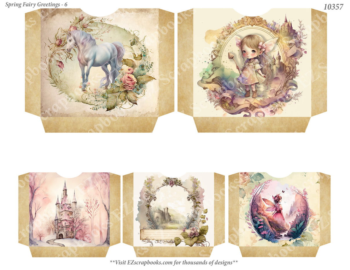 Spring Fairy Greetings 6 - 10357 – EZscrapbooks