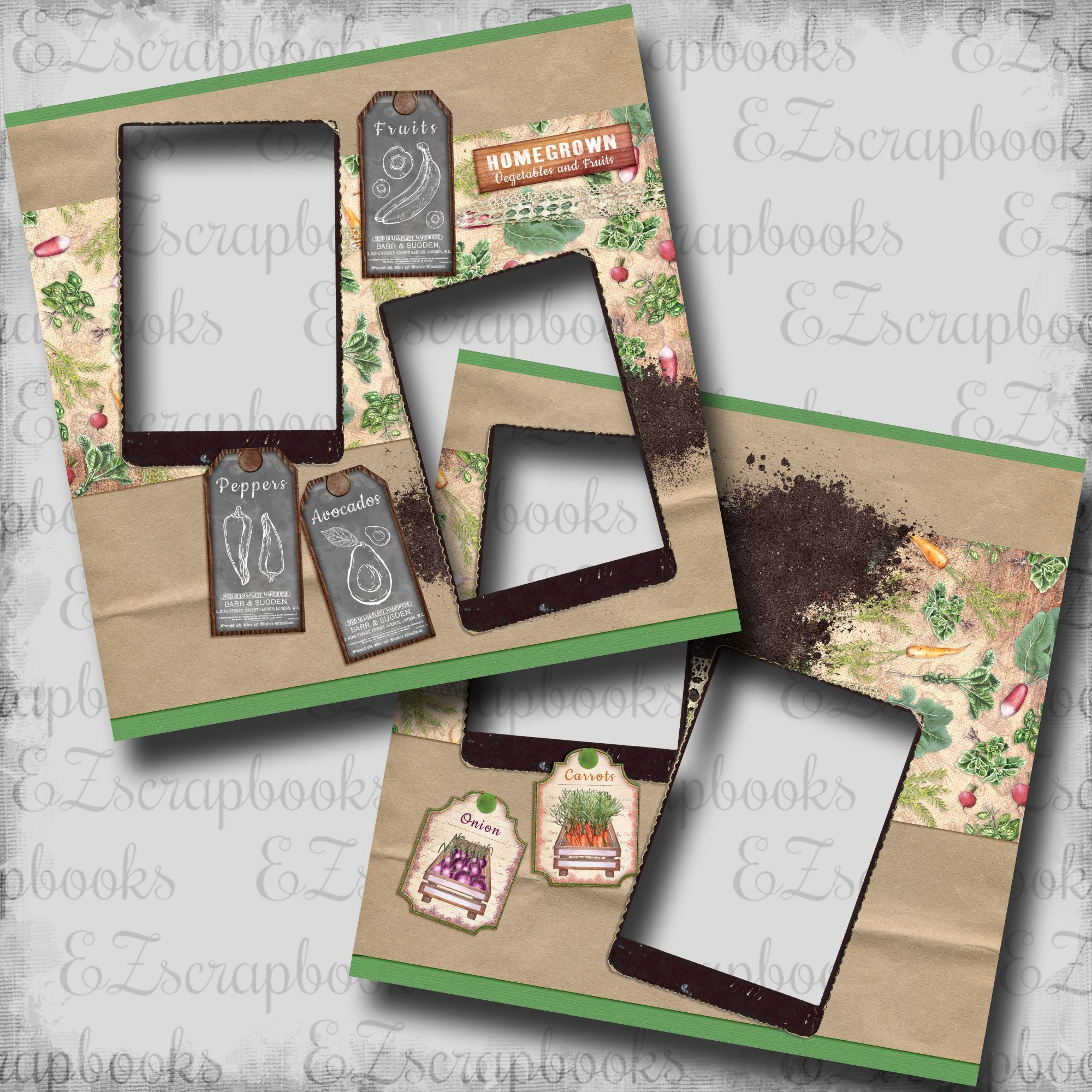 Homegrown - EZ Digital Scrapbook Pages - INSTANT DOWNLOAD – EZscrapbooks