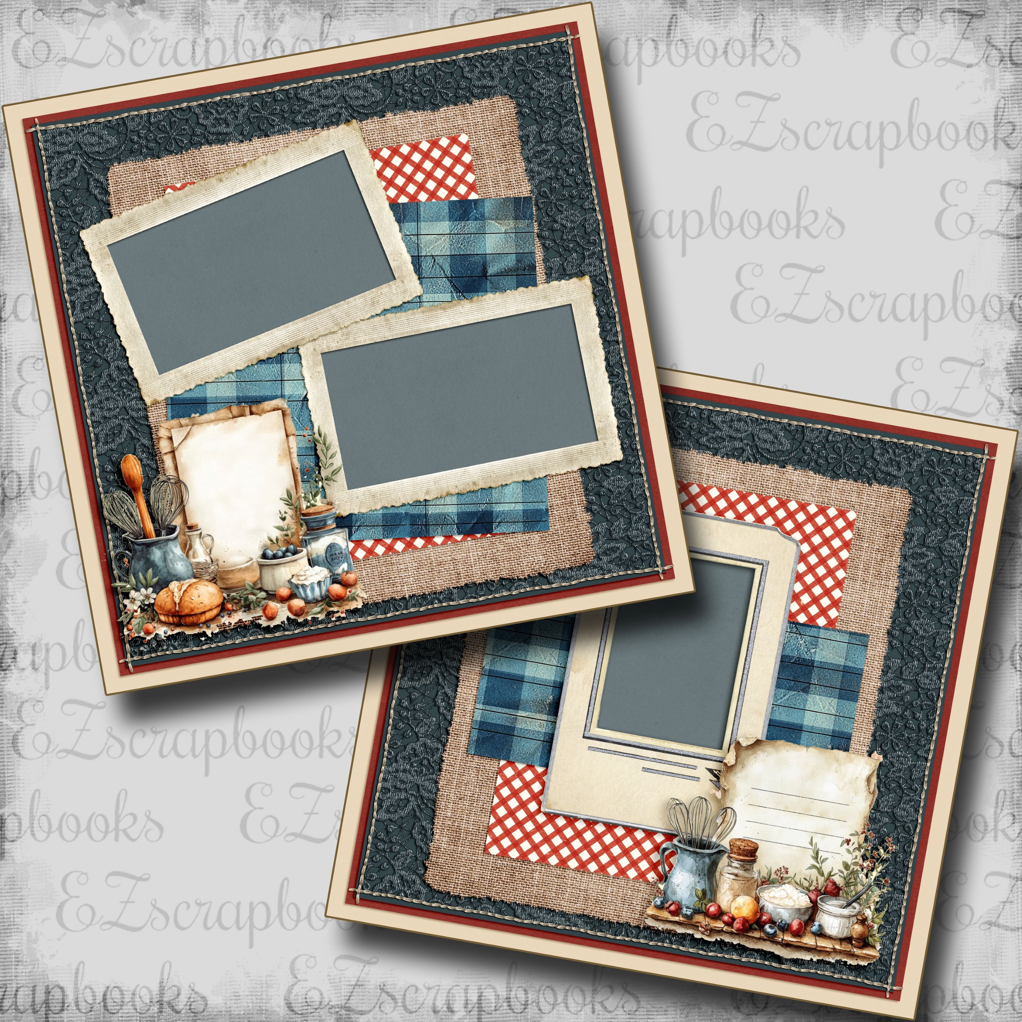 Family Recipes - Scrapbook Layout - 25-798 – EZscrapbooks