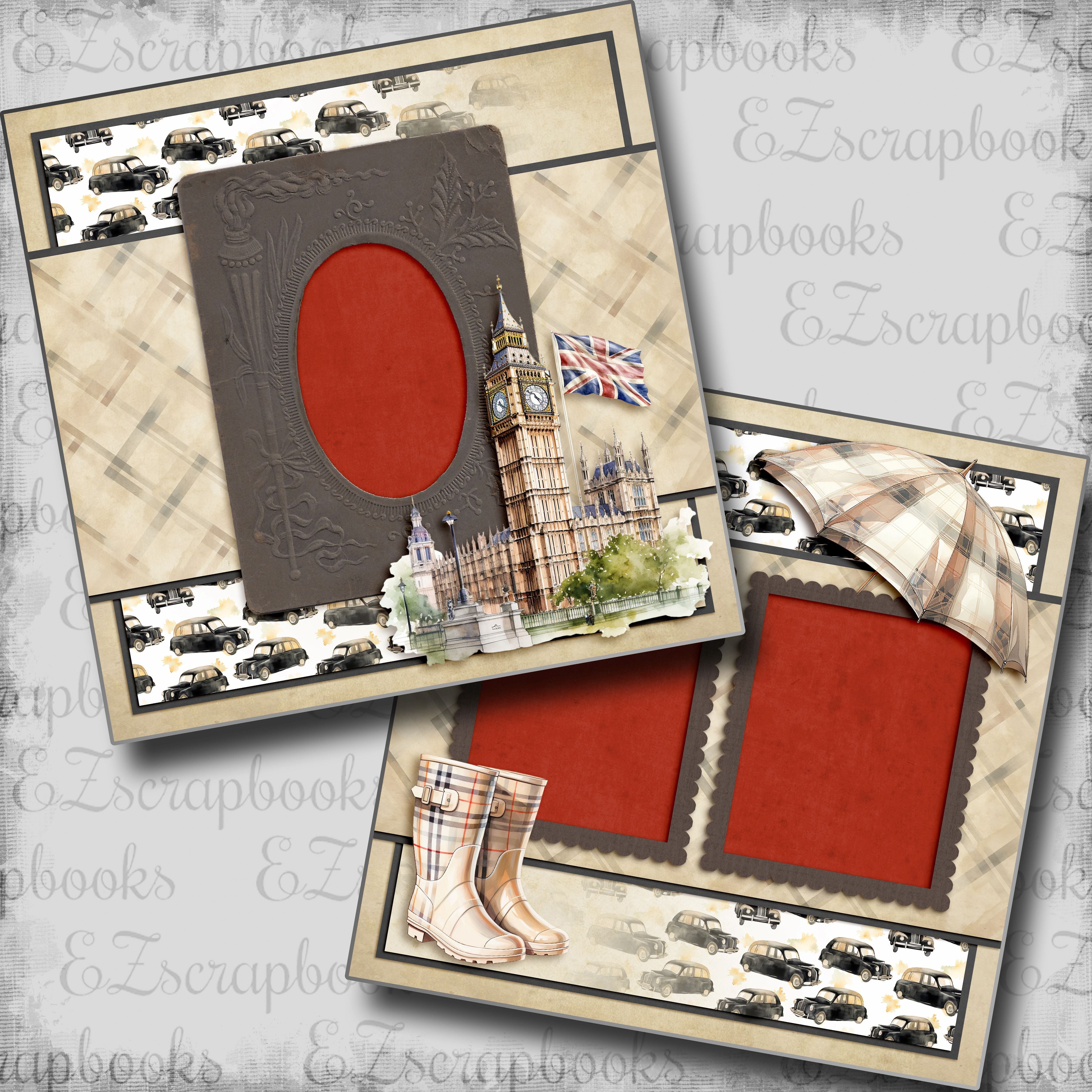 London Big Ben - Scrapbook Layout - 25-092 – EZscrapbooks