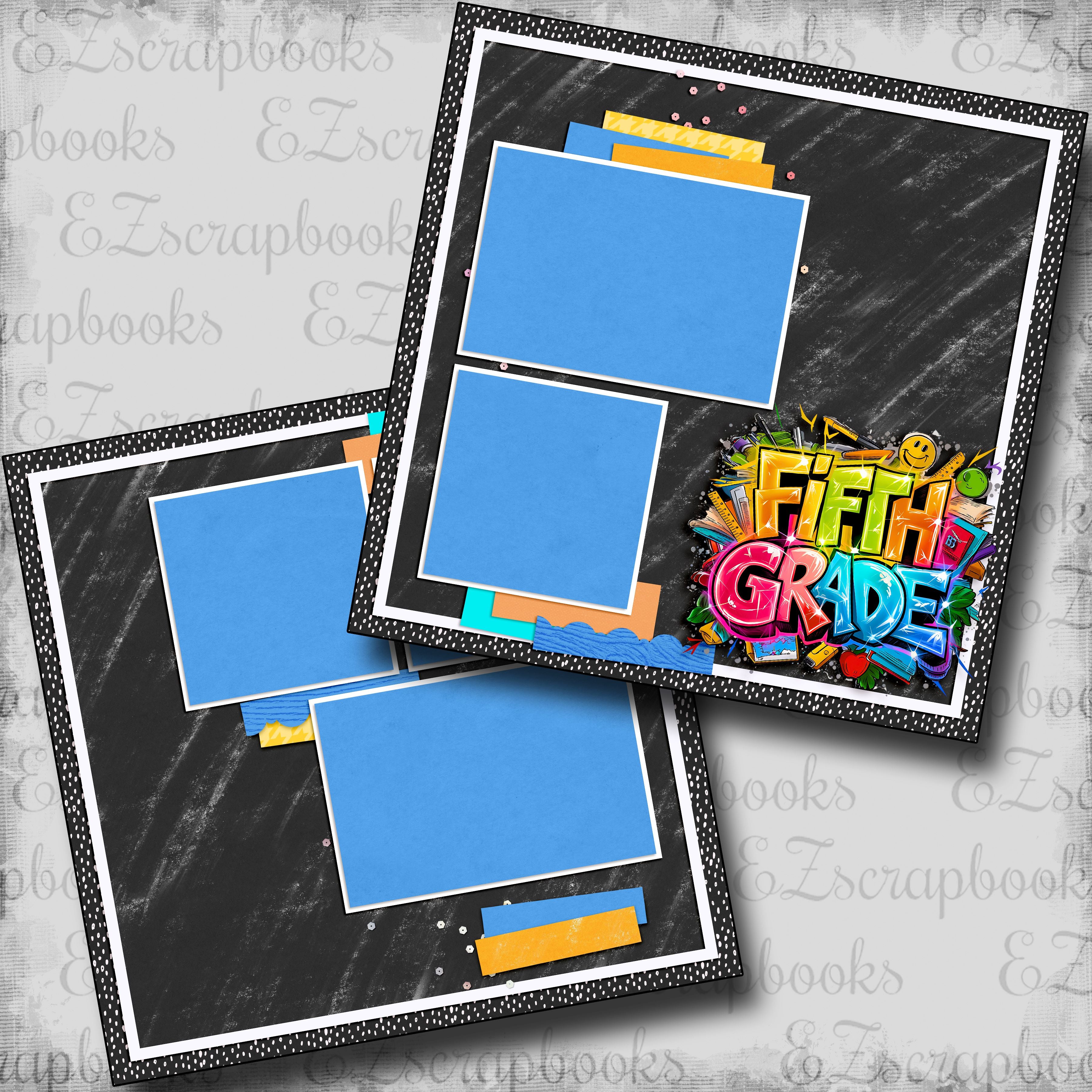 Fifth Grade Boy - Scrapbook Layout - 25-718 – EZscrapbooks