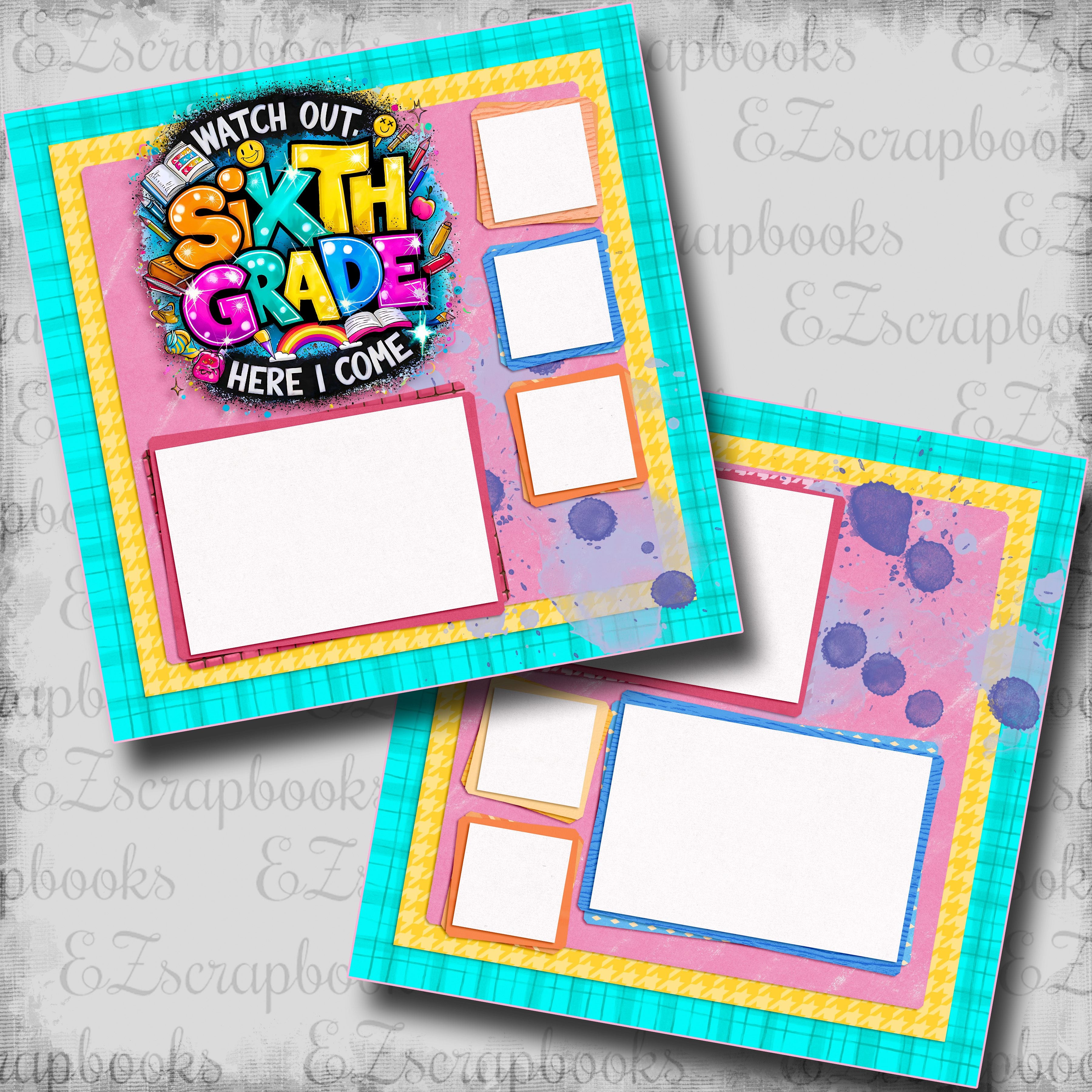 Sixth Grade Girl - Scrapbook Layout - 25-698 – EZscrapbooks