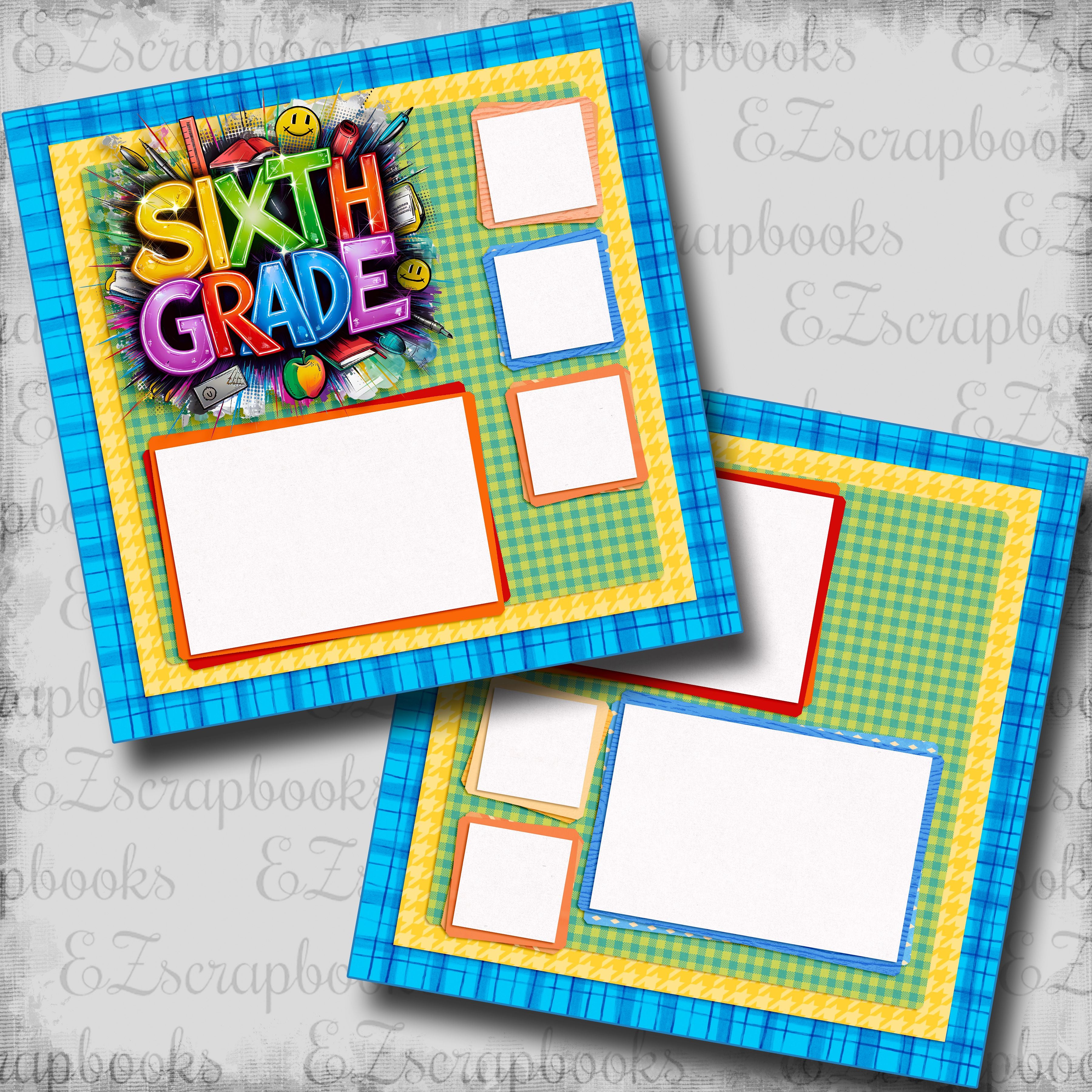 Sixth Grade Boy - Scrapbook Layout - 25-720 – EZscrapbooks