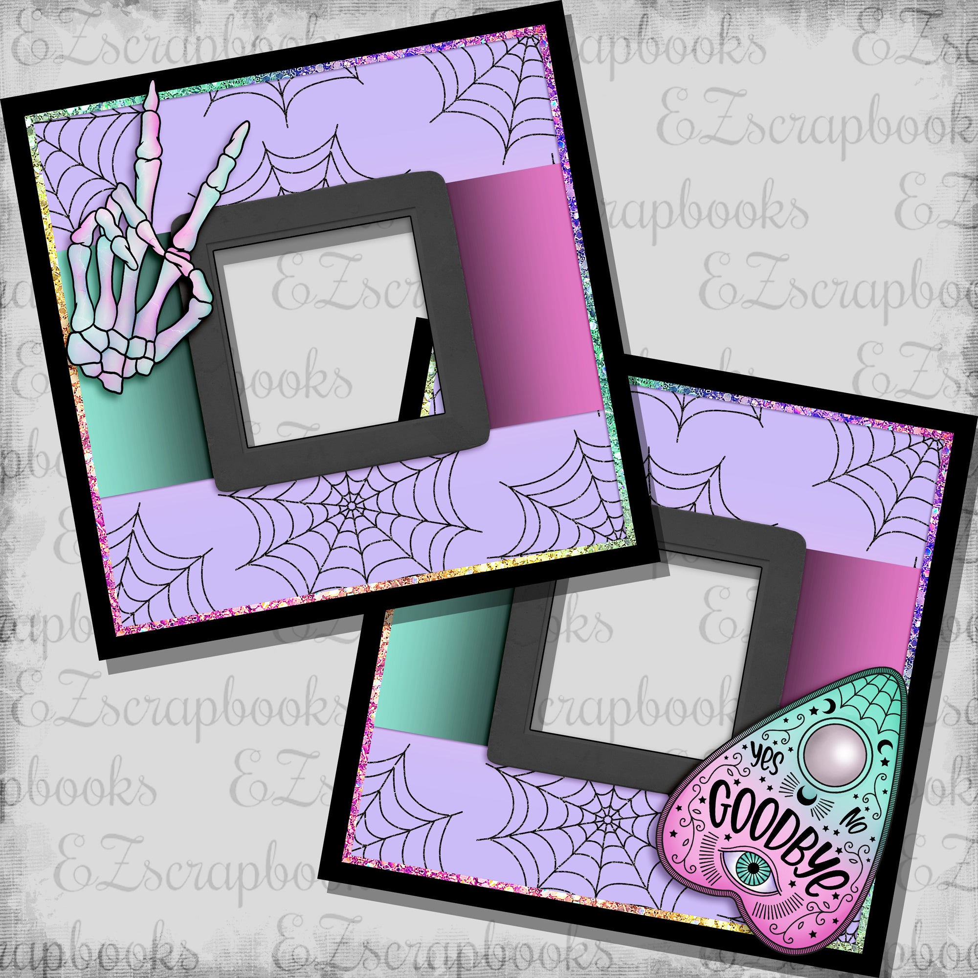 Creepy Goodbye - EZ Digital Scrapbook Pages - INSTANT DOWNLOAD ...