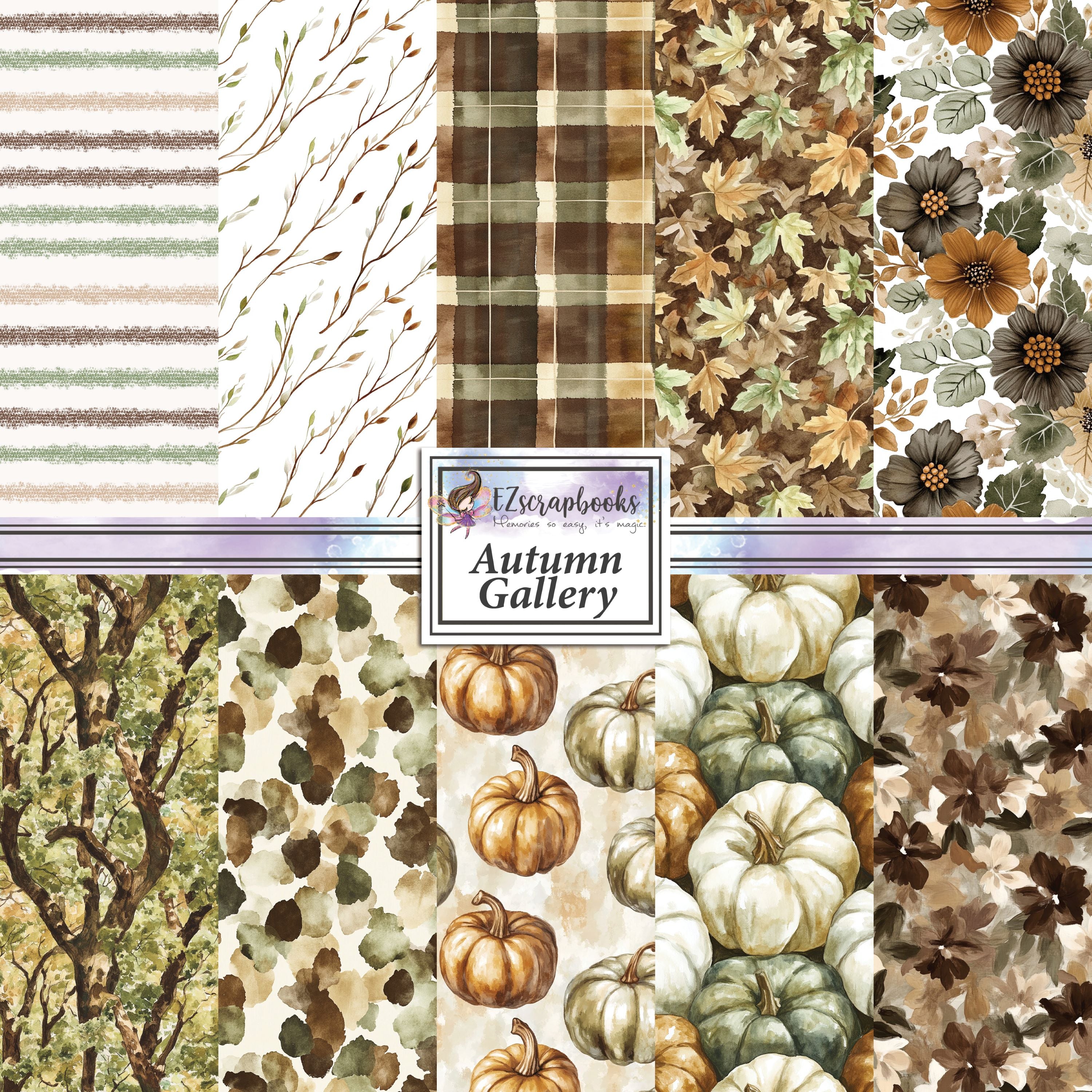 Autumn Gallery - 12X12 Scrapbook Paper Pack - 25-8292 – EZscrapbooks