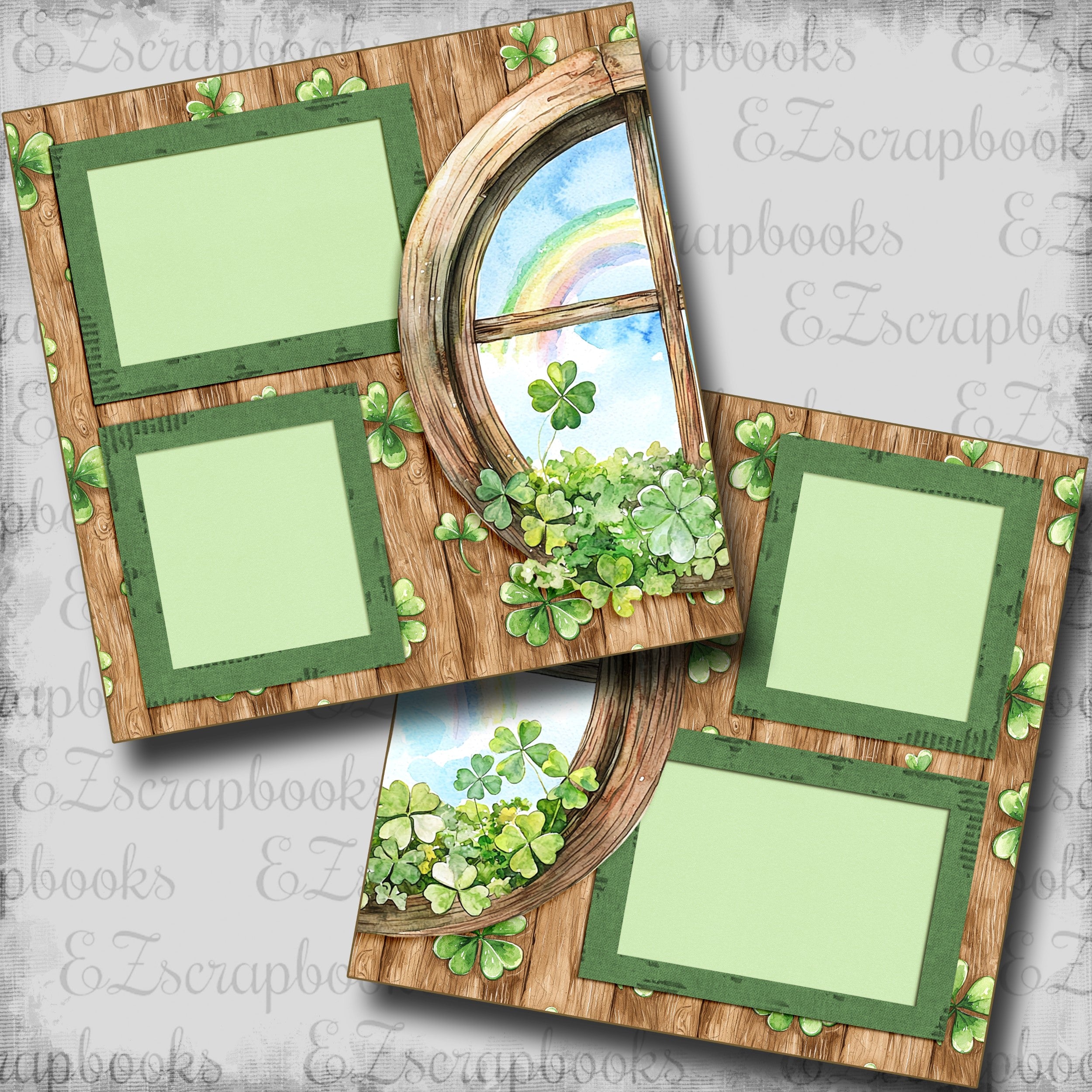 Lucky Cottage Window - Scrapbook Layout - 25-352 – EZscrapbooks