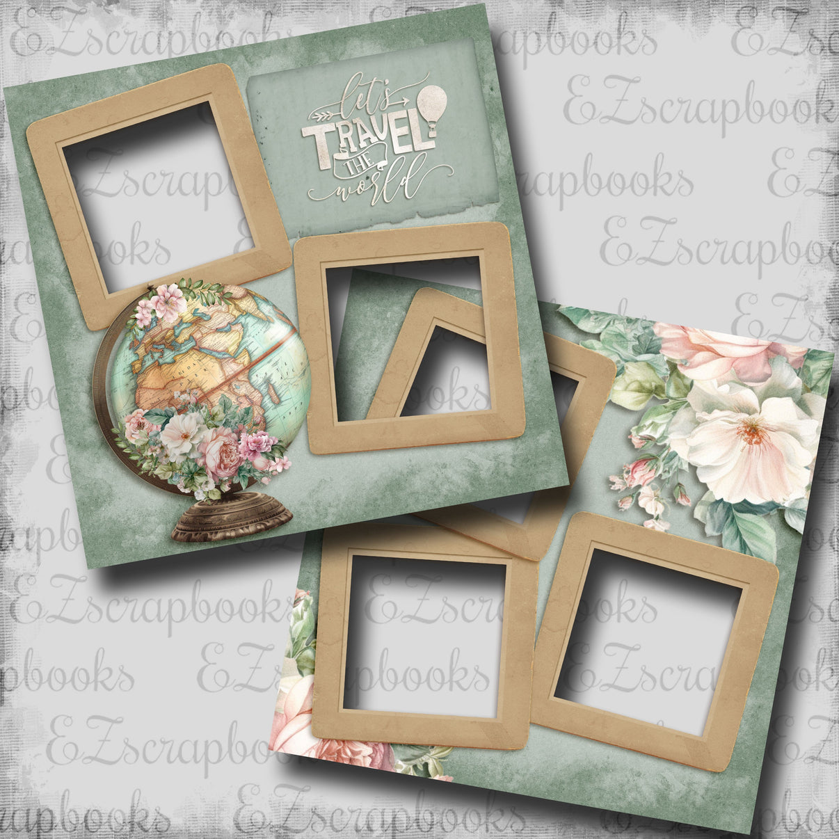 Seahorse - EZ Digital Scrapbook Pages - INSTANT DOWNLOAD – EZscrapbooks