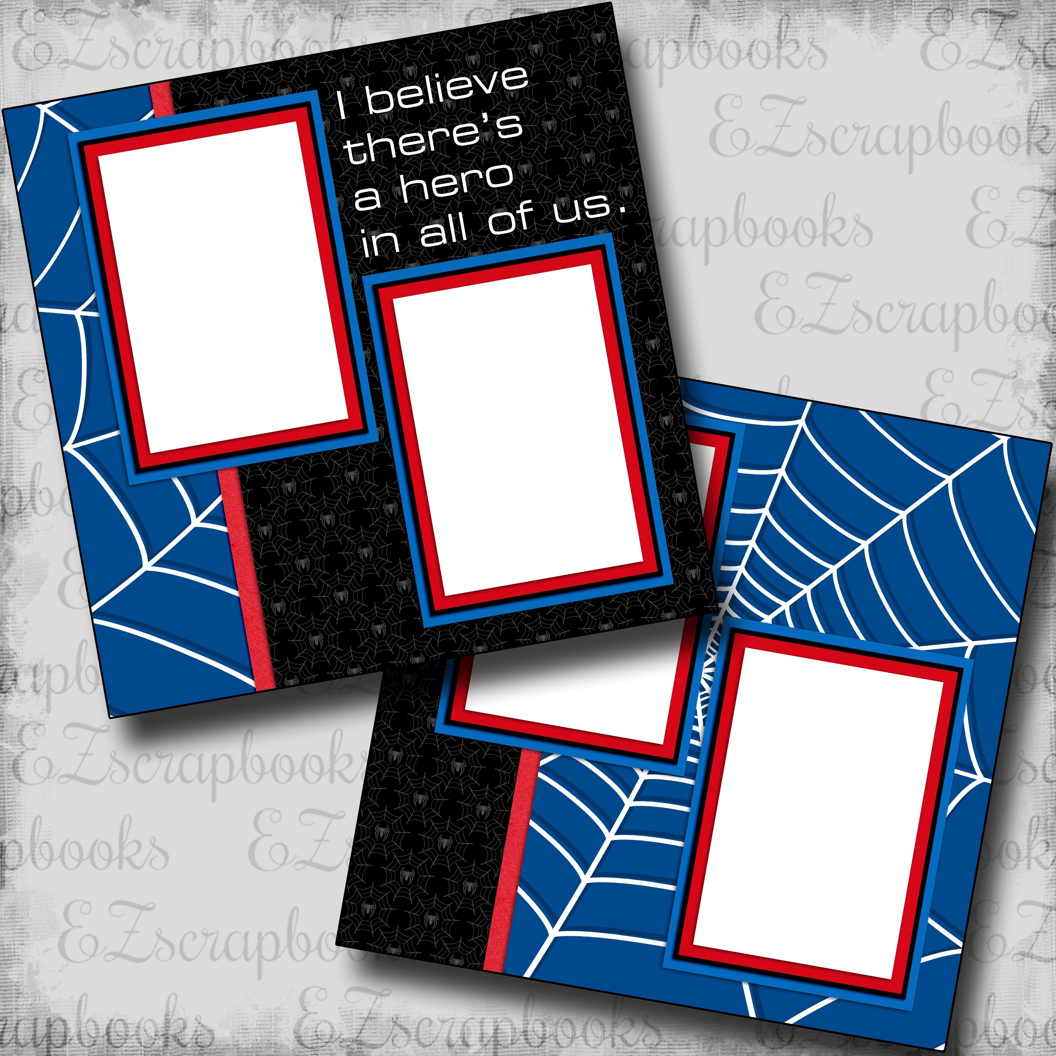 I Believe Hero - Scrapbook Layout - 25-464 – EZscrapbooks