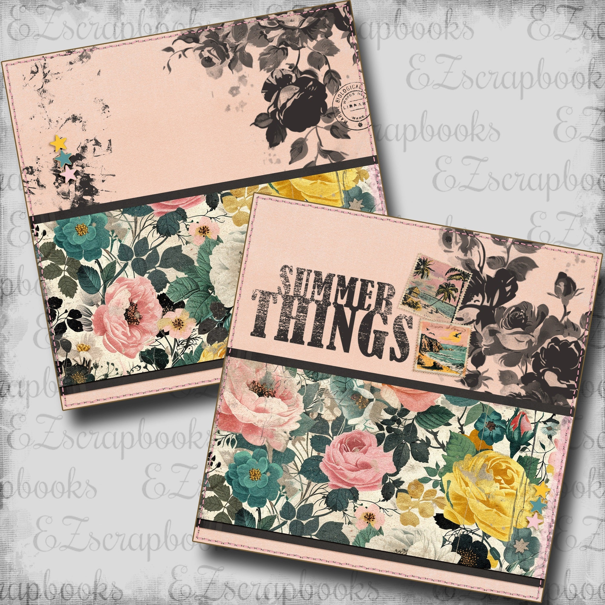 Summer Things NPM - Scrapbook Layout - 24-713 – EZscrapbooks