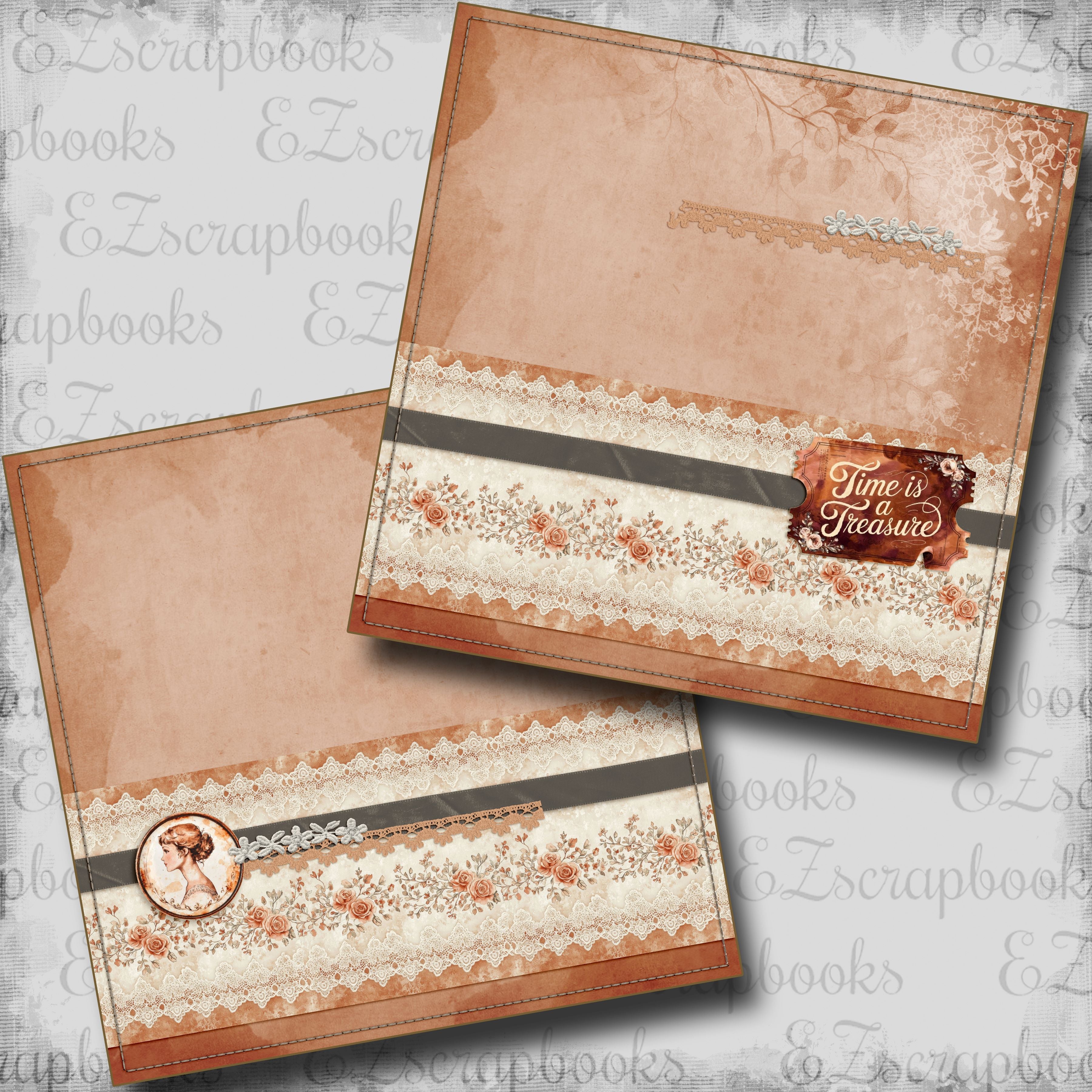 Time is a Treasure NPM - Scrapbook Layout - 25-527 – EZscrapbooks