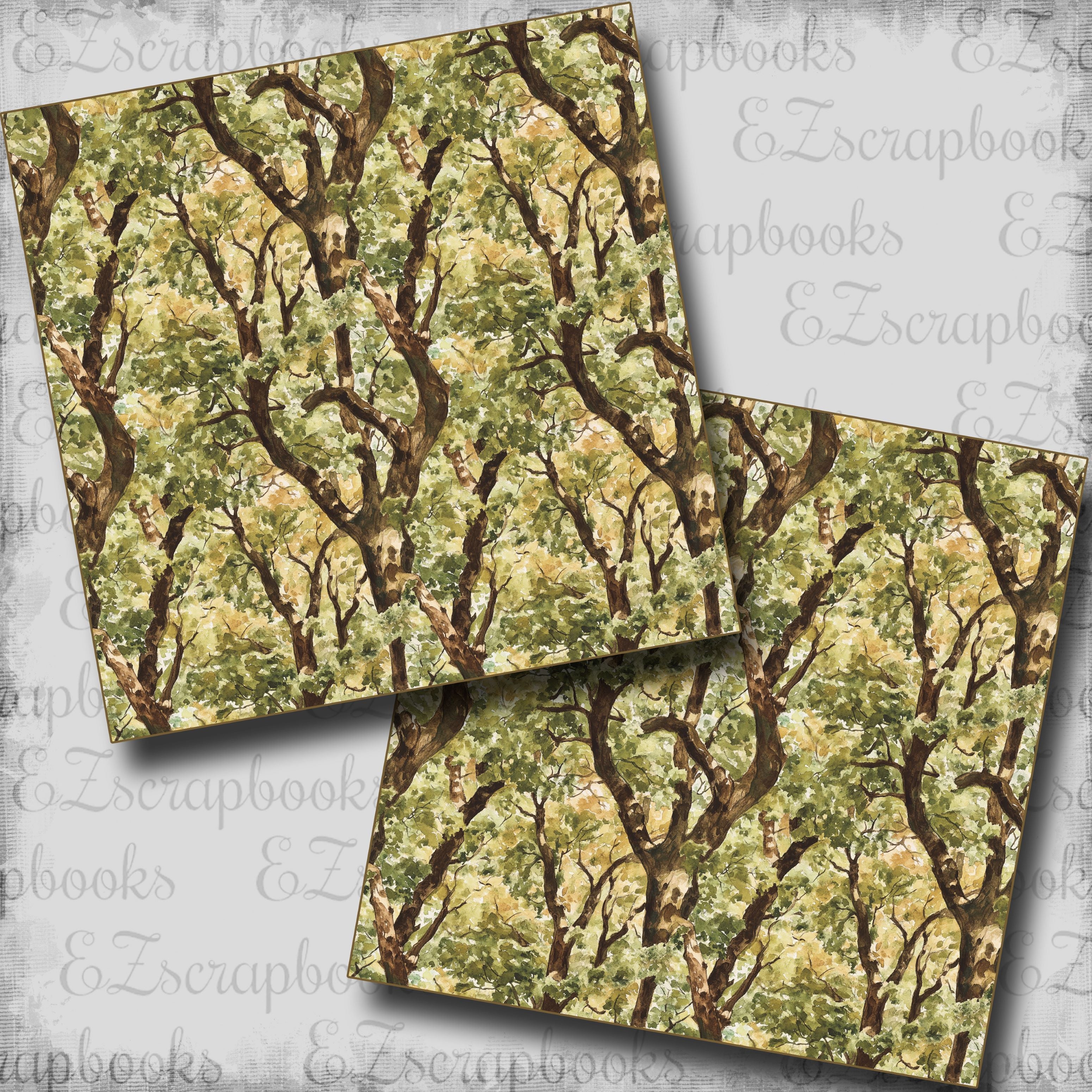 Autumn Gallery Trees - Scrapbook Papers - 25-823 – EZscrapbooks