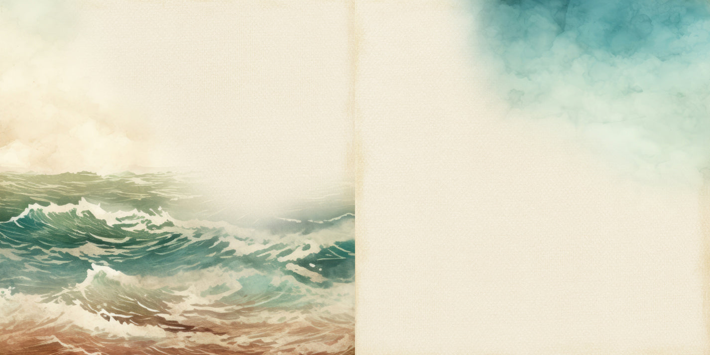 Beach Waves NPM - Set of 5 Double Page Layouts - 1906 – EZscrapbooks