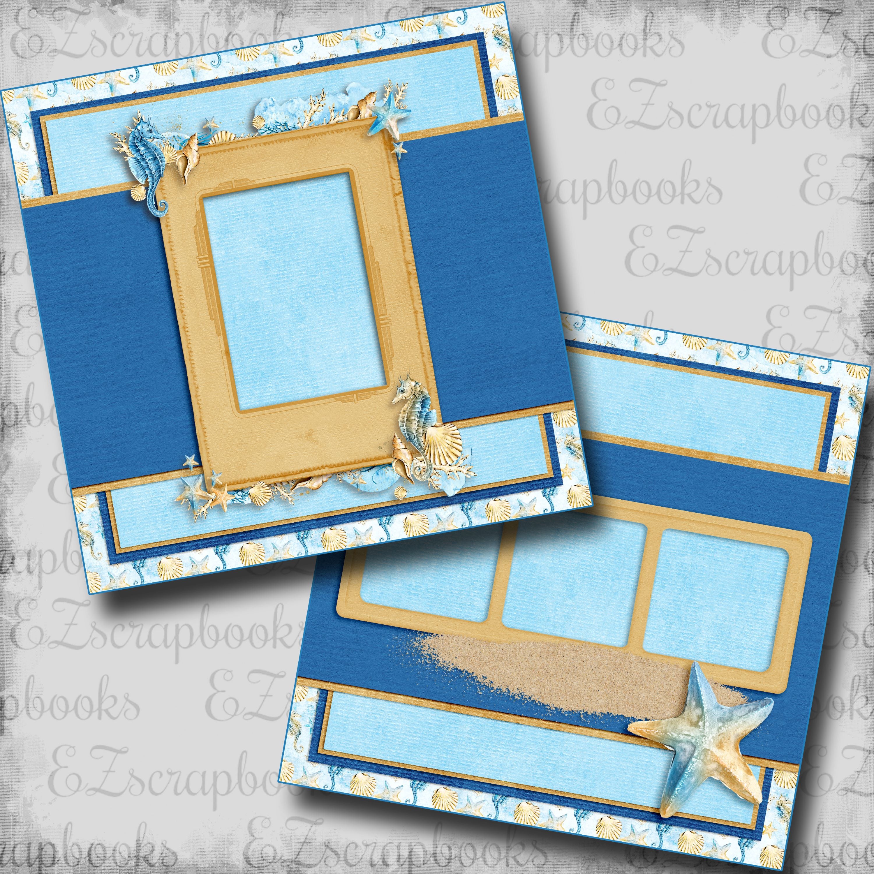 Sandy Starfish - Scrapbook Layout - 25-680 – EZscrapbooks