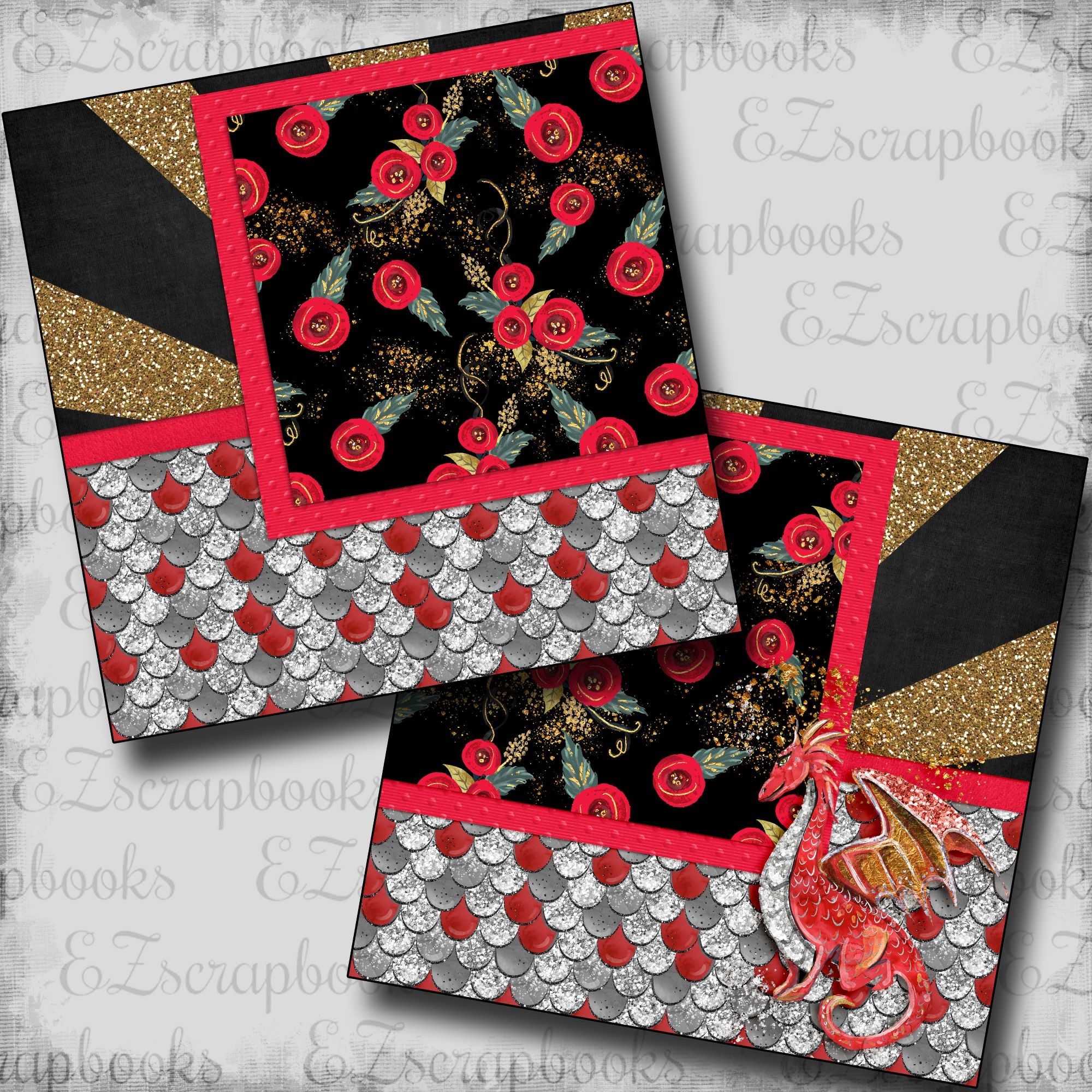 Red Dragon Scales NPM - 23-347 – EZscrapbooks