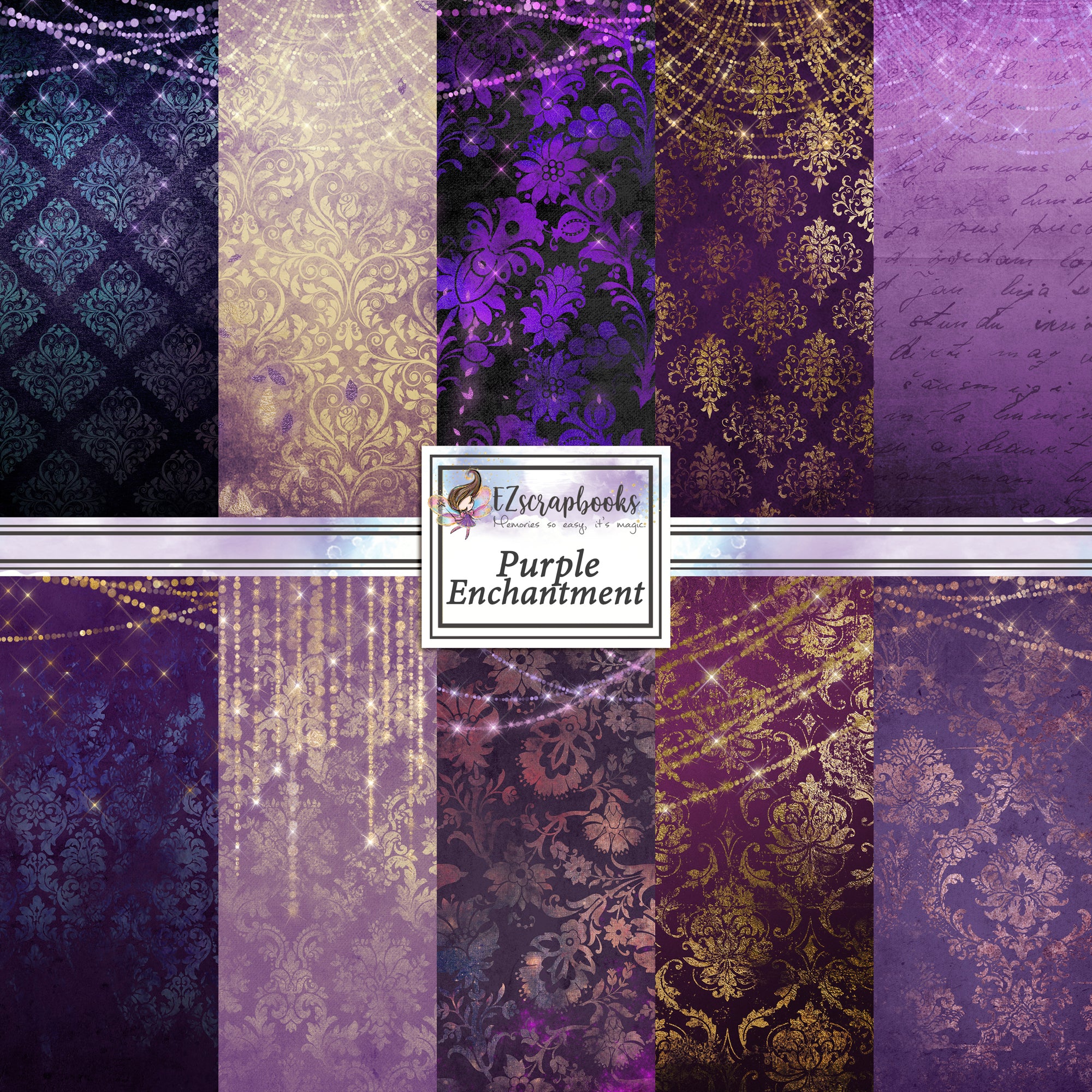 Purple Enchantment 12X12 Paper Pack - 8646 – EZscrapbooks