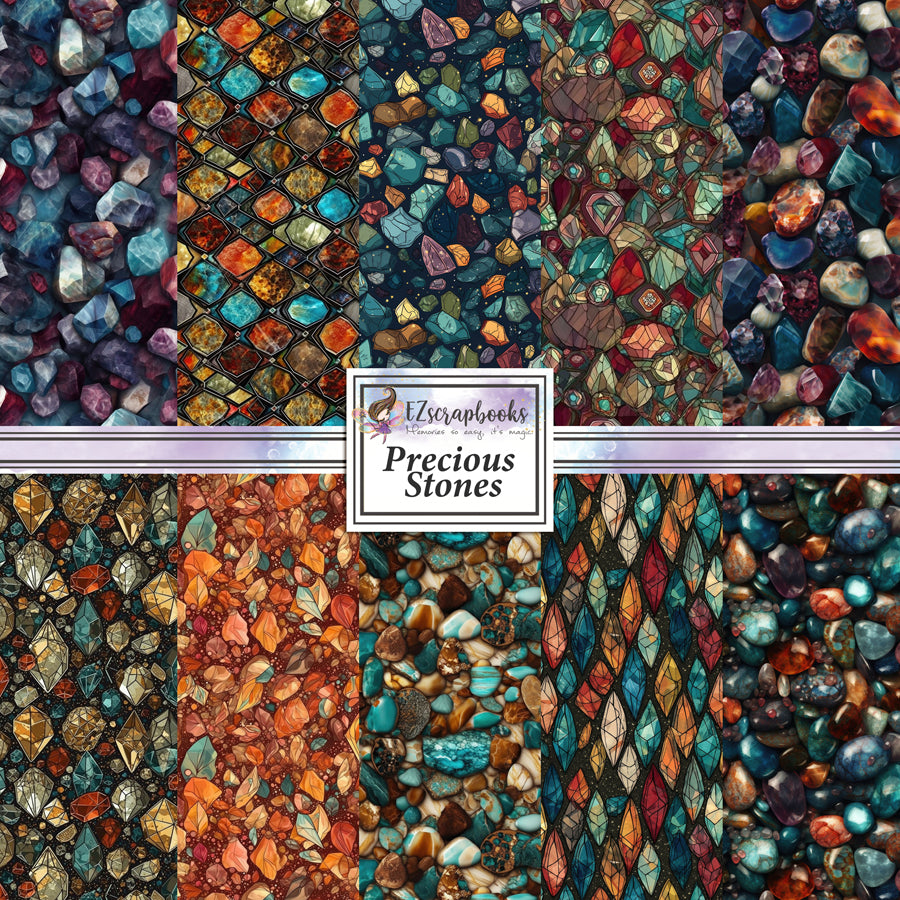 Precious Stones 12X12 Paper Pack - 8790 – EZscrapbooks