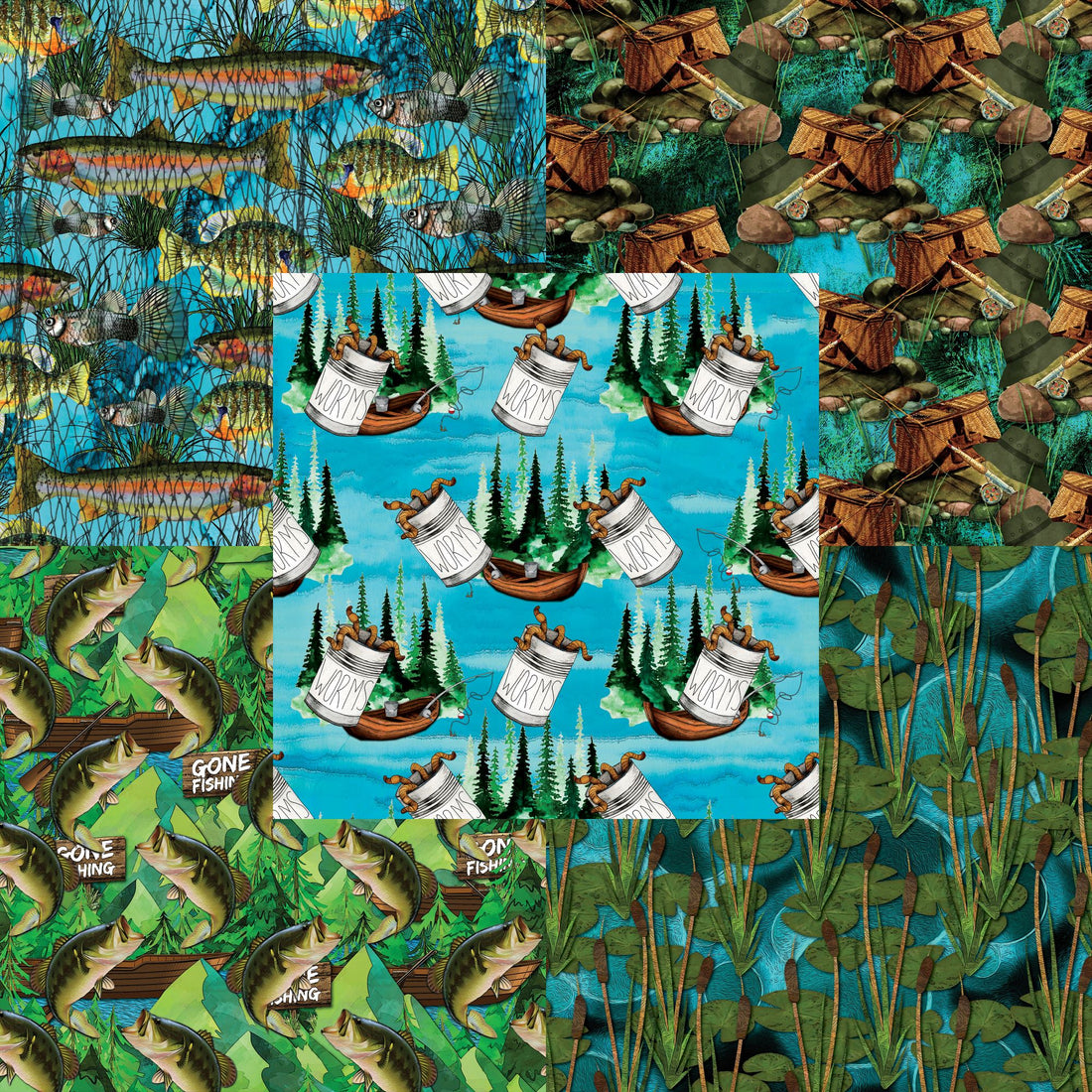 Fishing 12X12 Paper Pack - 8614 – EZscrapbooks