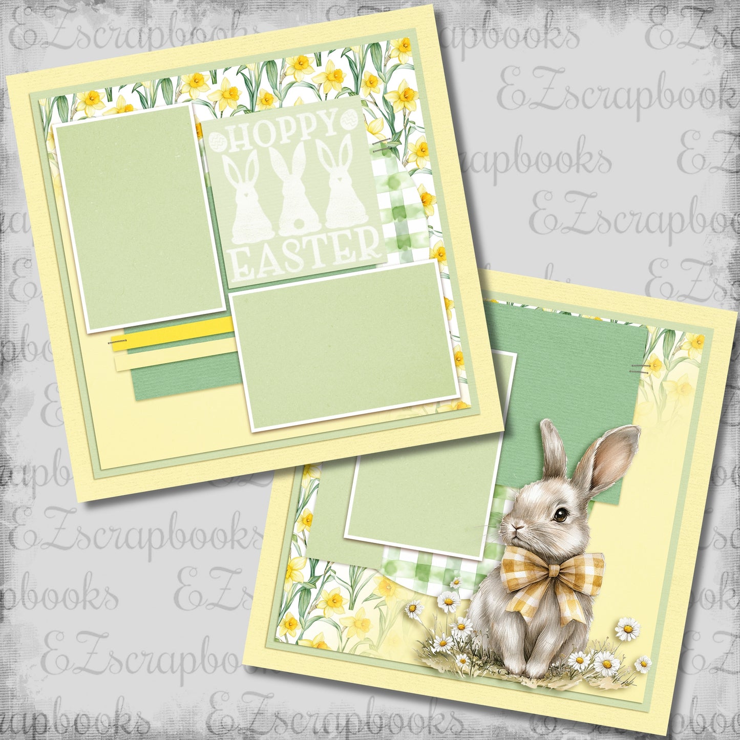 Hoppy Easter Yellow Cottagecore - Scrapbook Layout - 26-132 – EZscrapbooks