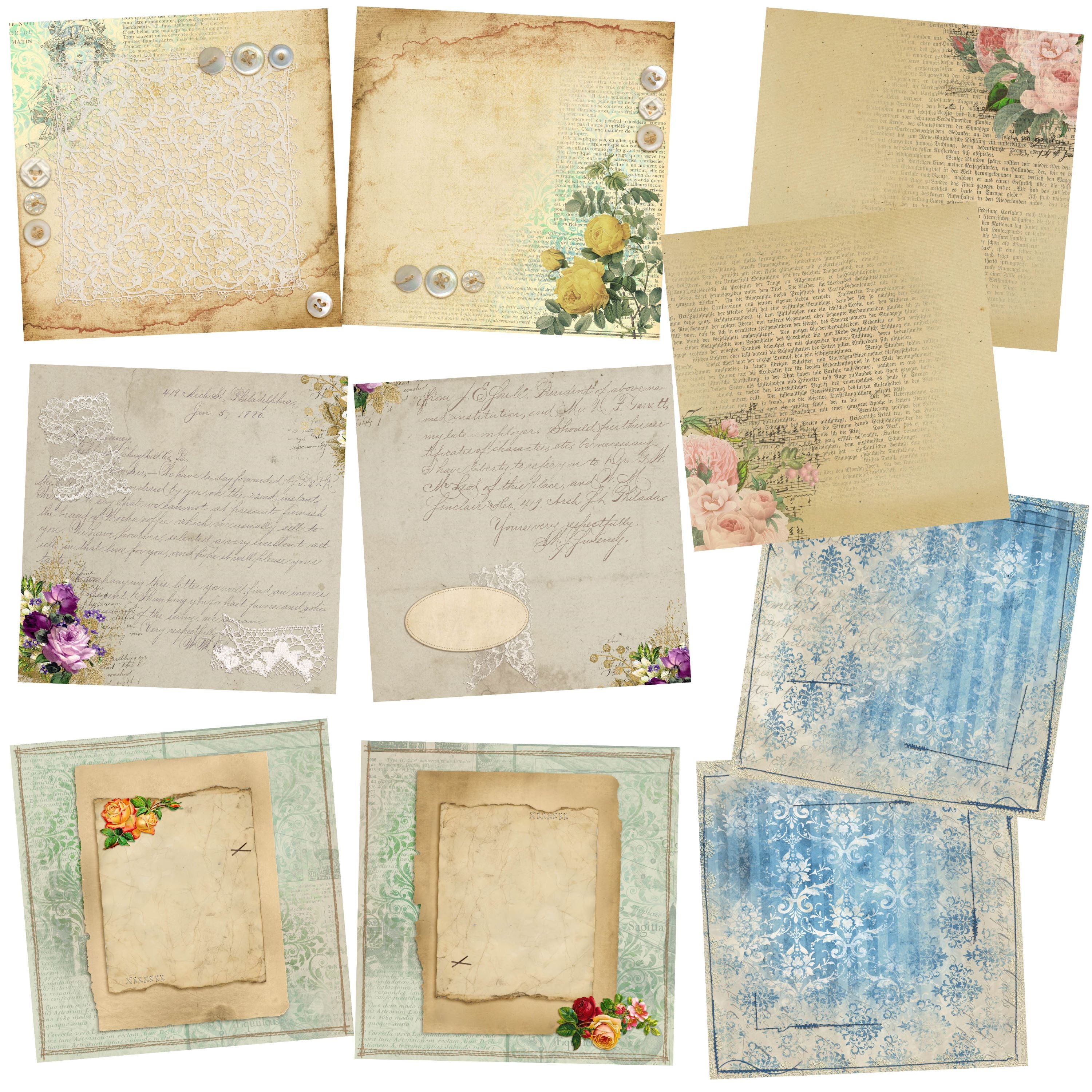 Vintage Lady NPM Set of 5 Double Page Layouts – EZscrapbooks