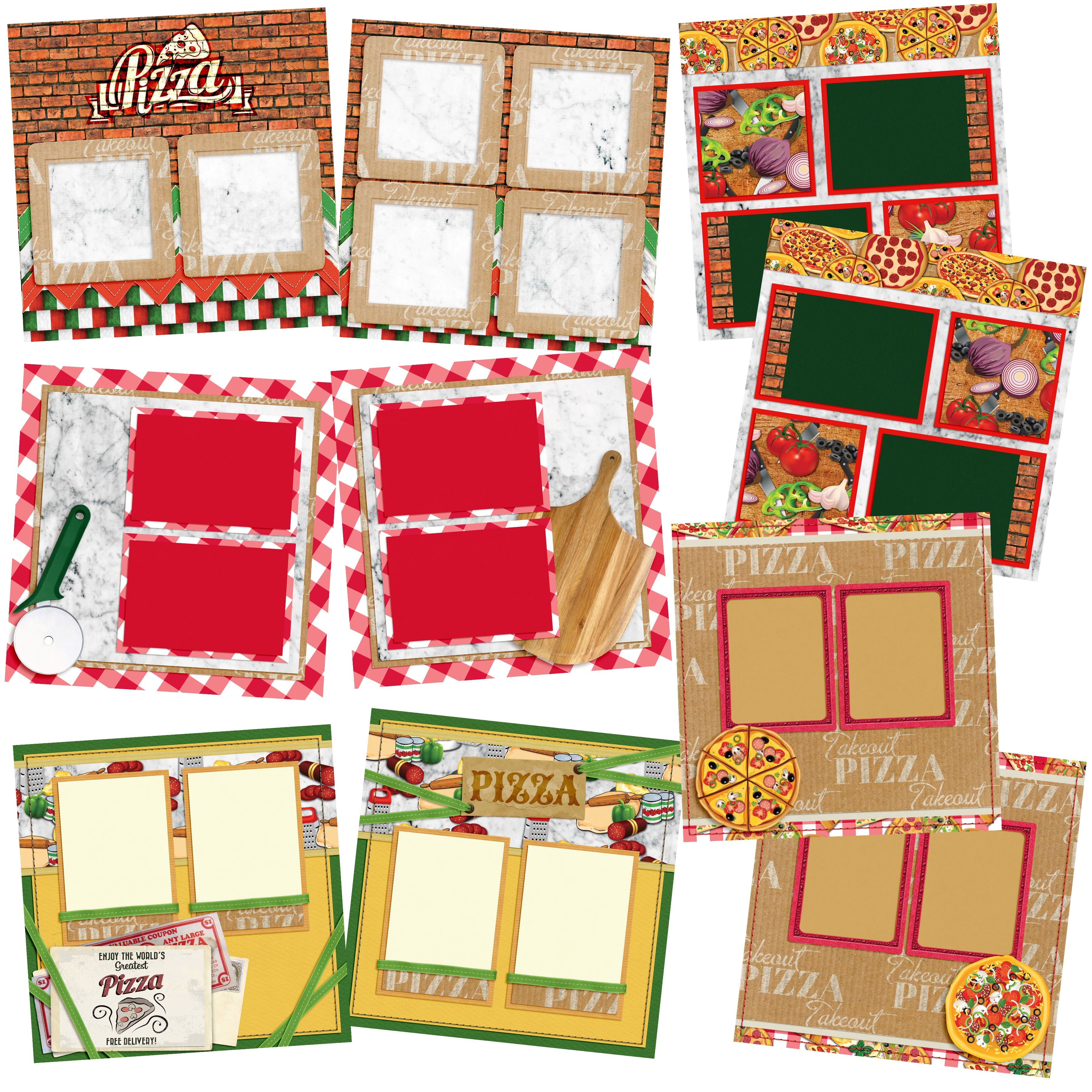 World's Greatest Pizza Set of 5 Double Page Layouts – EZscrapbooks