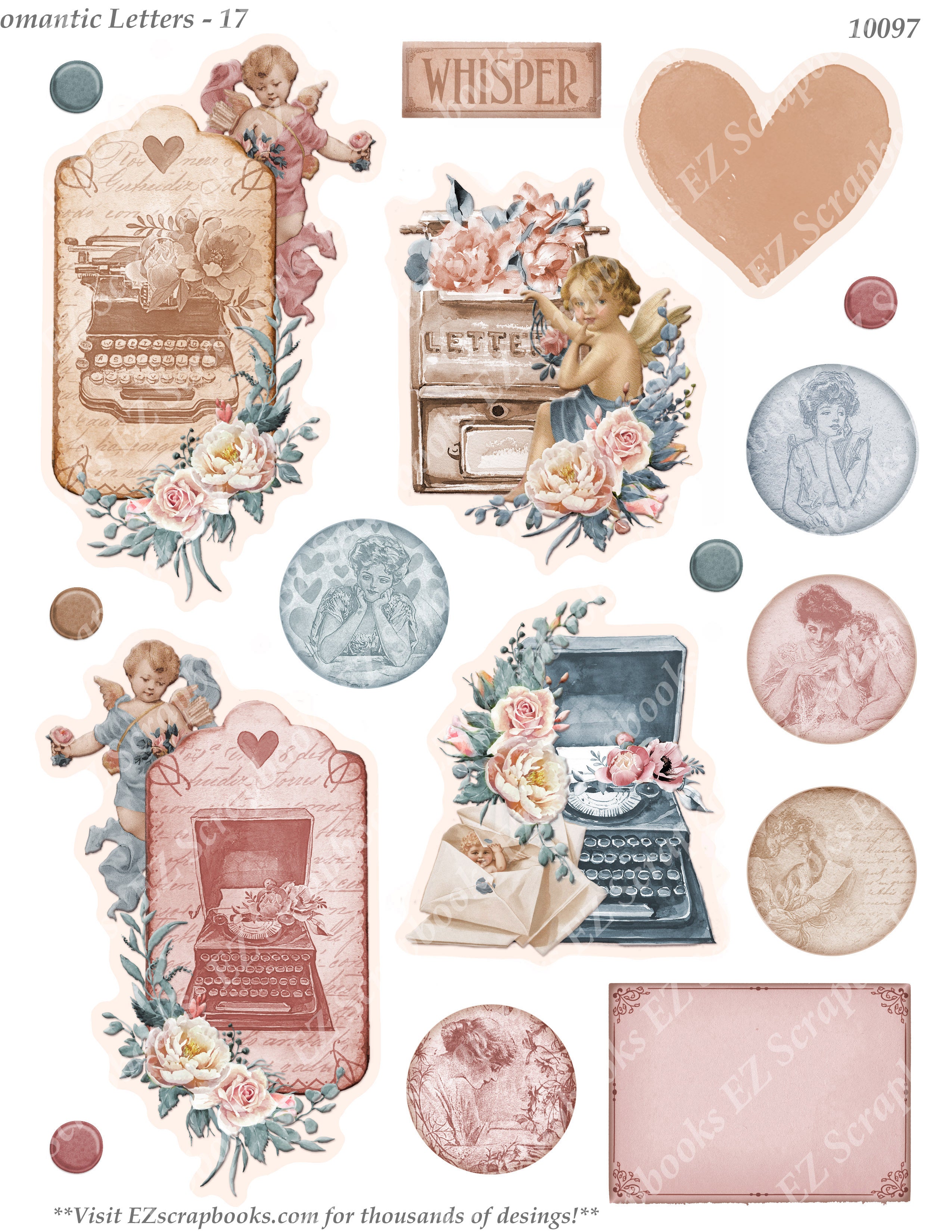 Romantic Letters 17 - 10097 – EZscrapbooks
