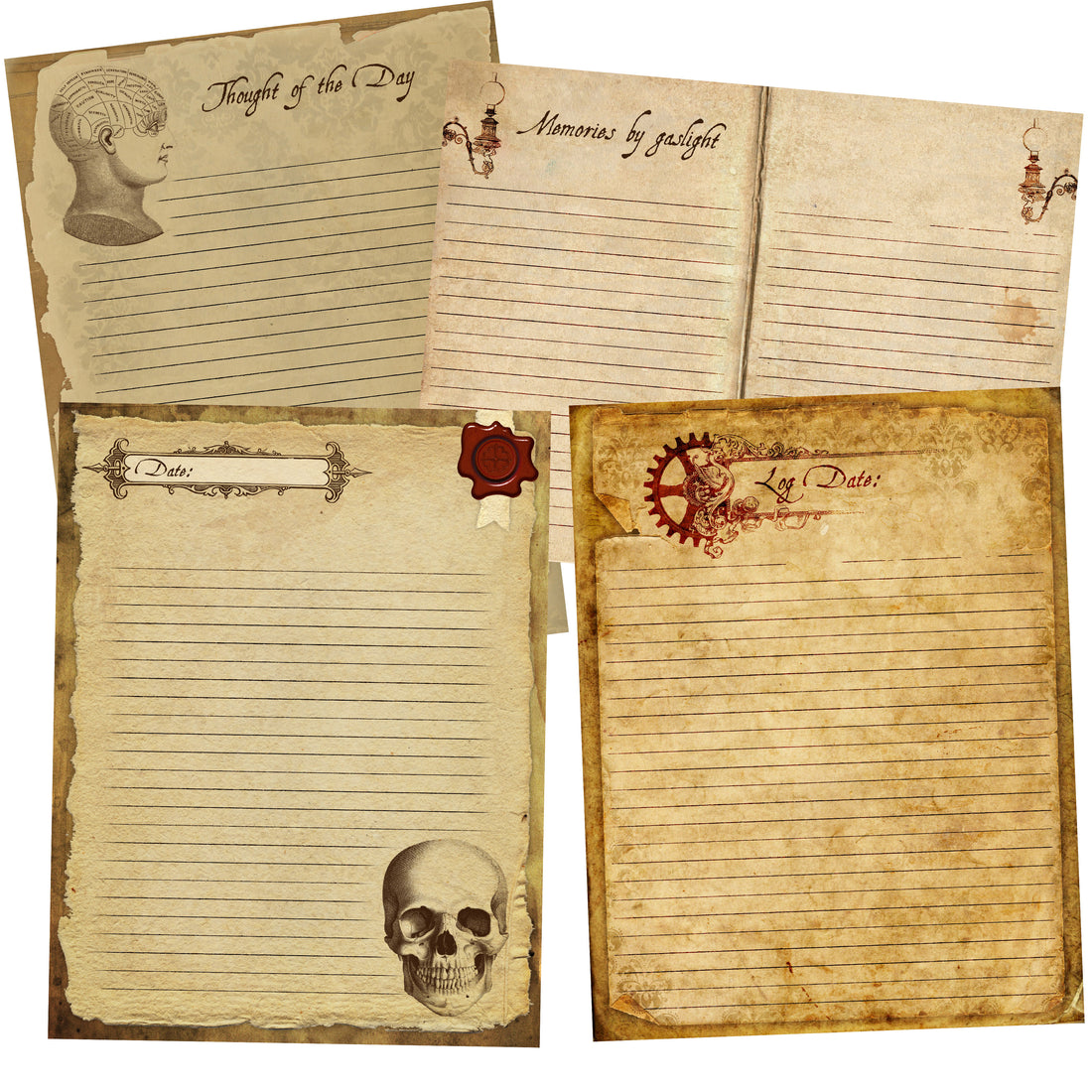 Steampunk Diary Journal Paper Pack - 7068 – EZscrapbooks