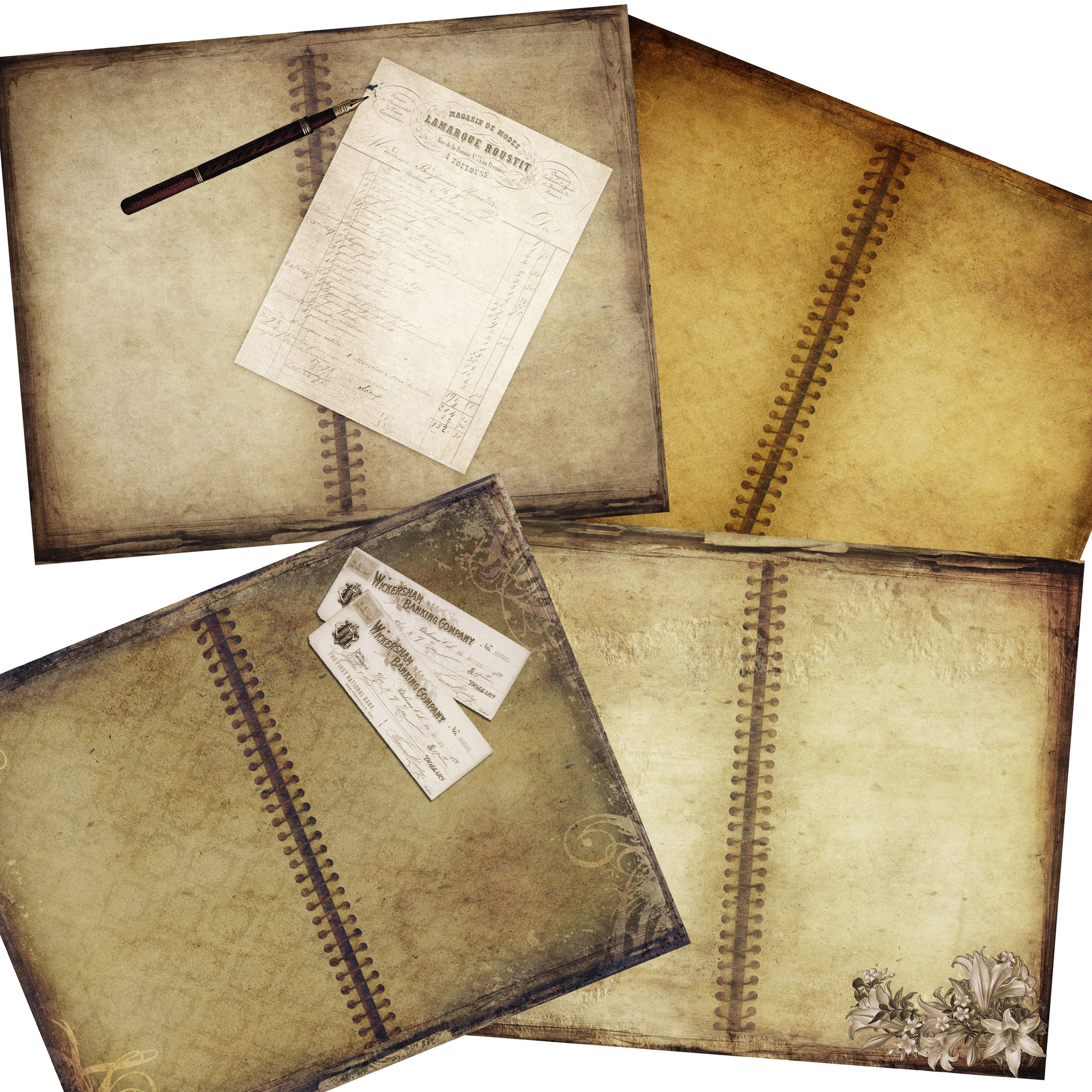 Tattered Notebook Journal Paper Pack - 7052 – EZscrapbooks