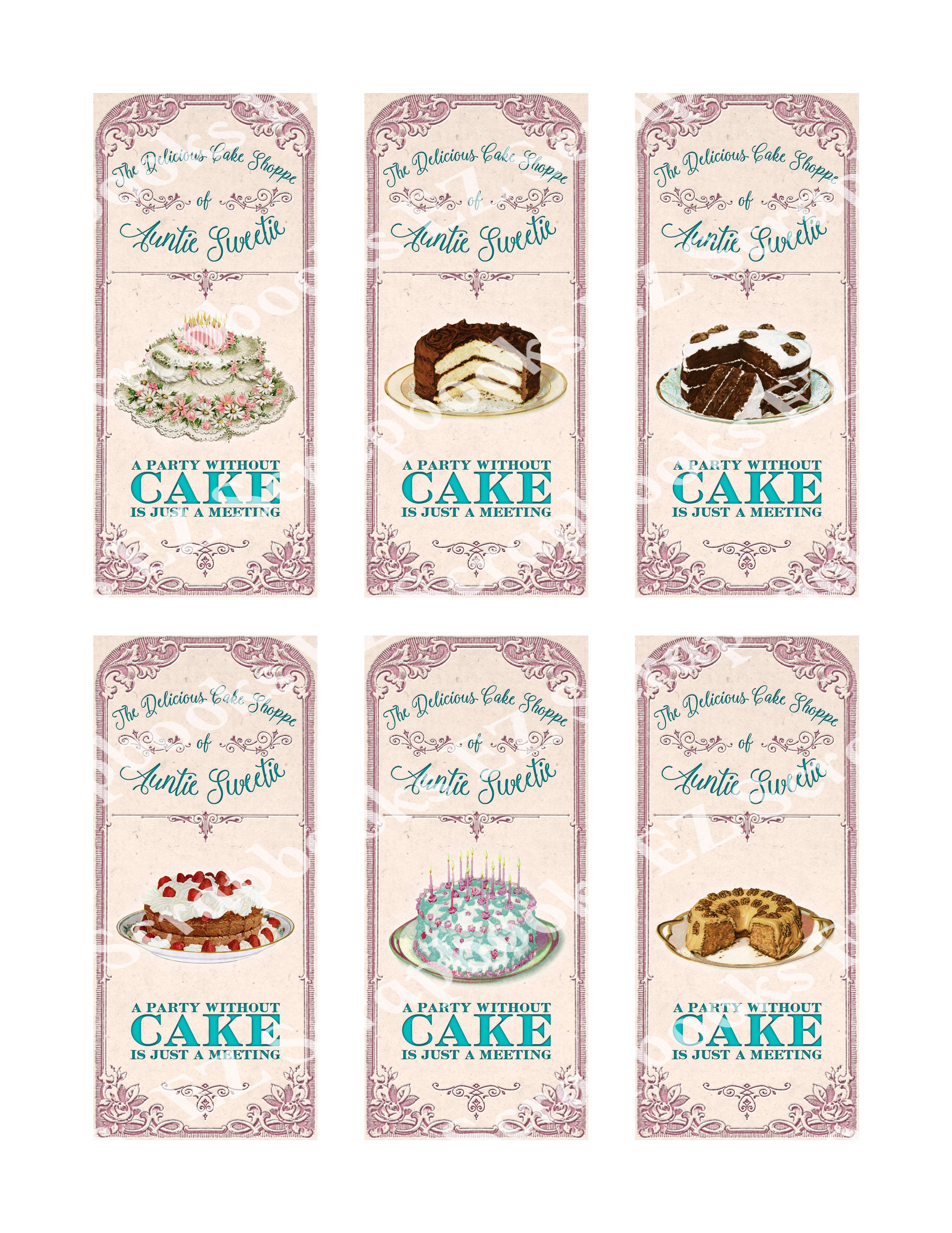 Cake Shop Labels - 9320 – EZscrapbooks