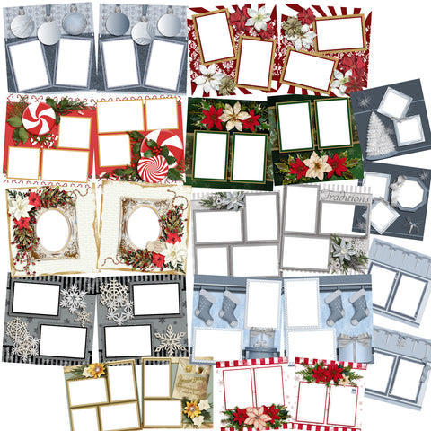 Christmas Collection 2 - Digital Bundle - 24 Digital Scrapbook Pages ...