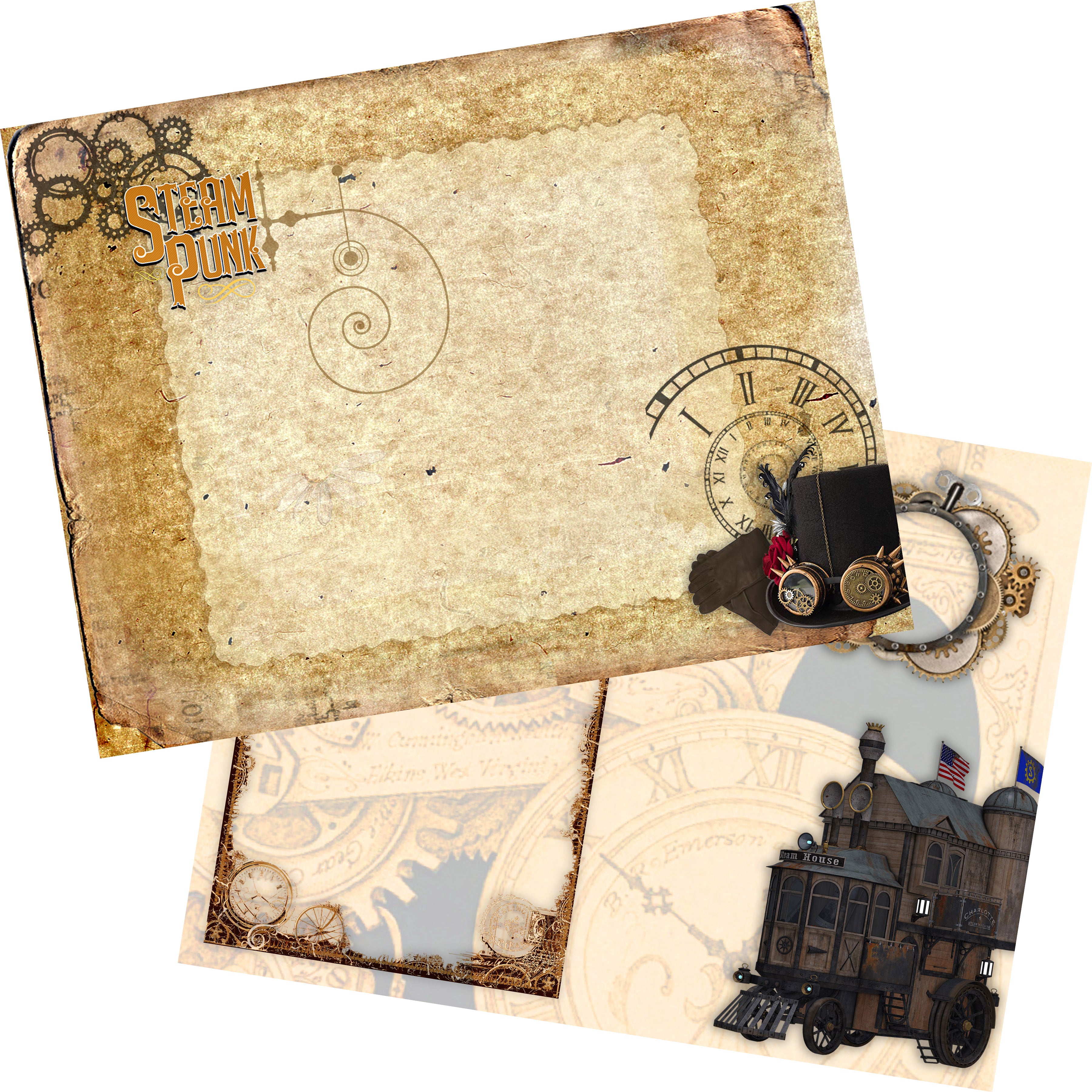 Steampunk Journal Paper Pack - 7017 – EZscrapbooks