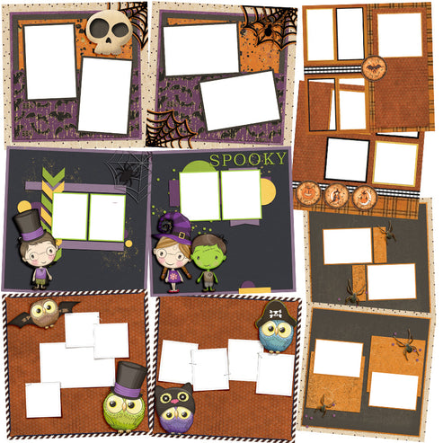 Halloween Hoots EZ Quick Pages - Digital Bundle - 10 Digital Scrapbook ...