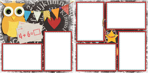 Math Owl - Digital Scrapbook Pages - INSTANT DOWNLOAD - 2019 – EZscrapbooks