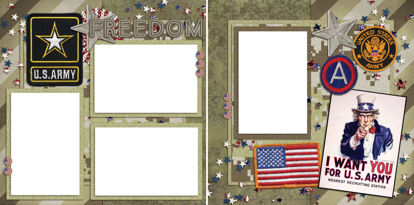 Army - Digital Scrapbook Pages - INSTANT DOWNLOAD – EZscrapbooks