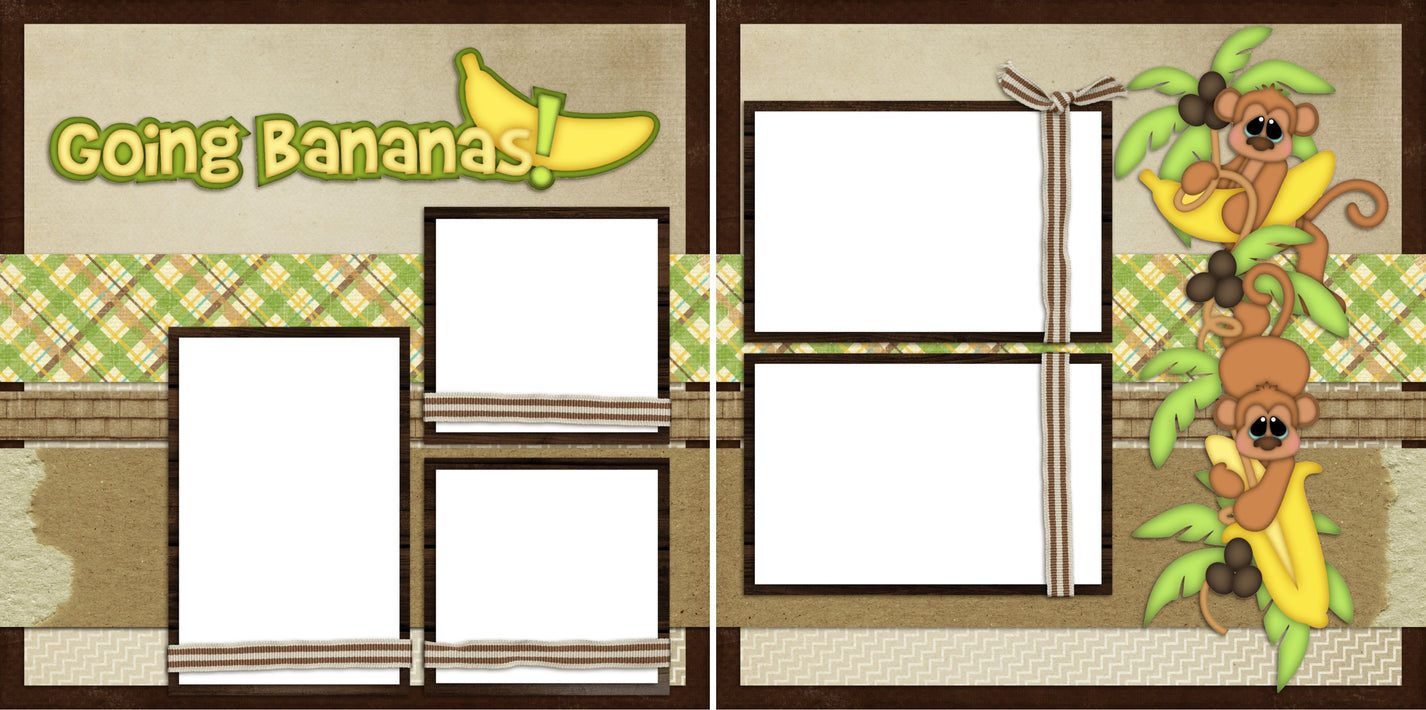 Going Bananas - Digital Scrapbook Pages - INSTANT DOWNLOAD – EZscrapbooks