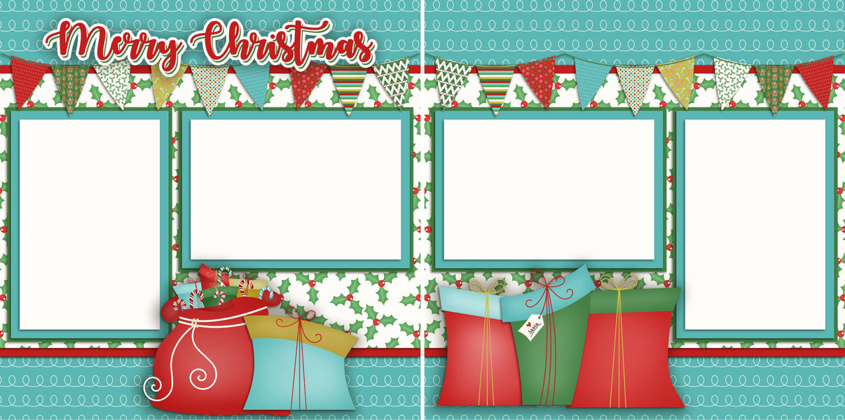 Merry Christmas - Digital Scrapbook Pages - INSTANT DOWNLOAD – EZscrapbooks