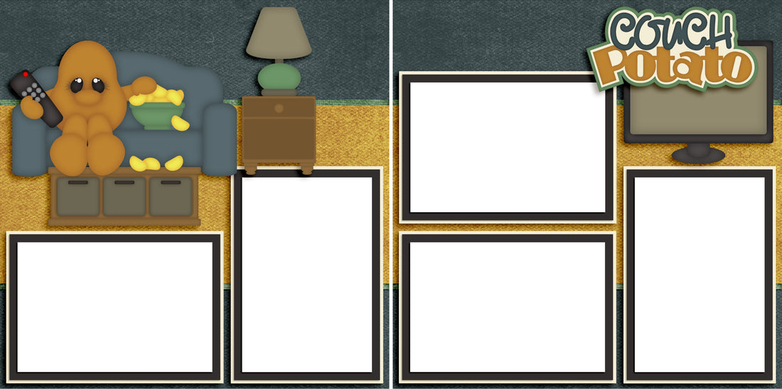 Couch Potato - Digital Scrapbook Pages - INSTANT DOWNLOAD – EZscrapbooks