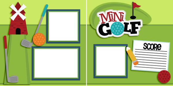 Mini Golf - Digital Scrapbook Pages - INSTANT DOWNLOAD – EZscrapbooks
