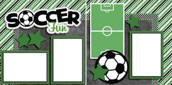 Soccer Fun Green - Digital Scrapbook Pages - INSTANT DOWNLOAD ...