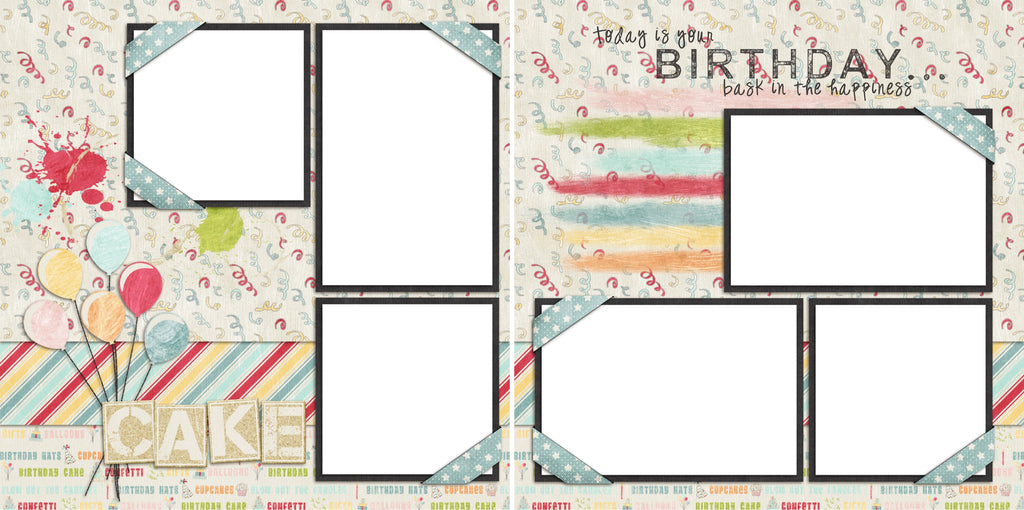 Birthday - Digital Scrapbook Pages - INSTANT DOWNLOAD – EZscrapbooks
