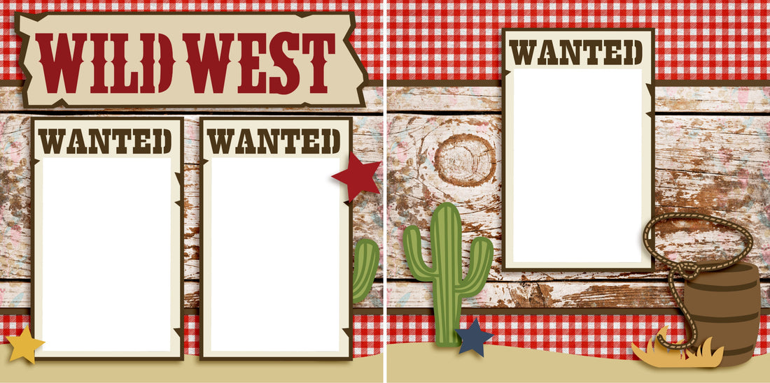 Wild West - Digital Scrapbook Pages - INSTANT DOWNLOAD – EZscrapbooks