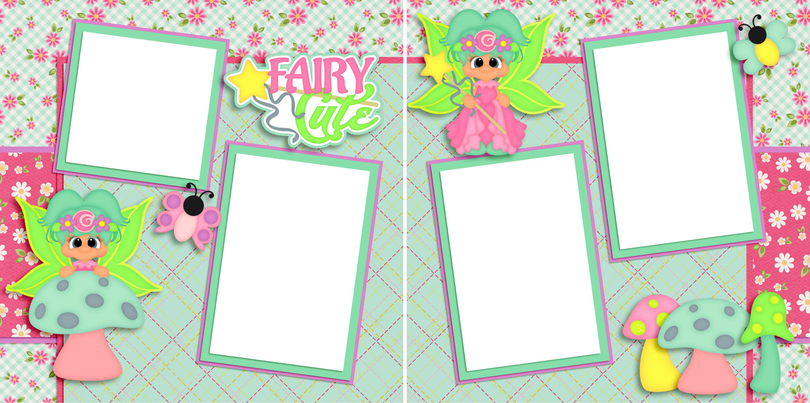 Fairy Cute - Digital Scrapbook Pages - INSTANT DOWNLOAD – EZscrapbooks