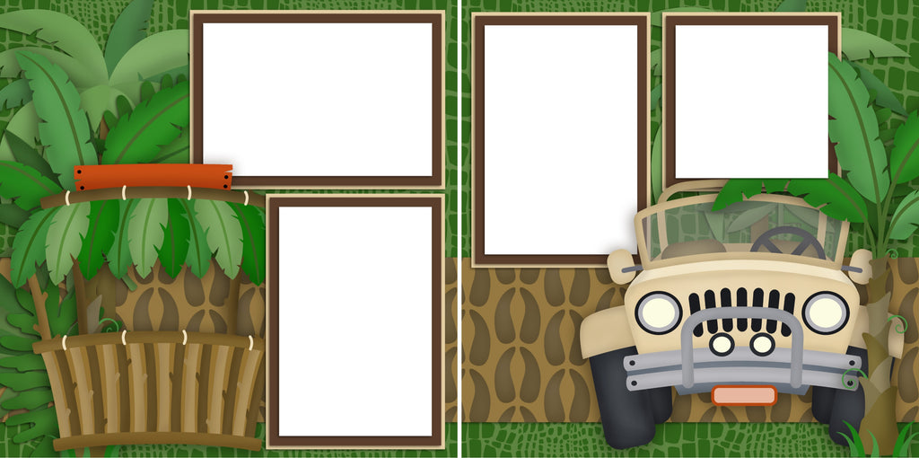 Jungle Safari - Digital Scrapbook Pages - INSTANT DOWNLOAD – EZscrapbooks