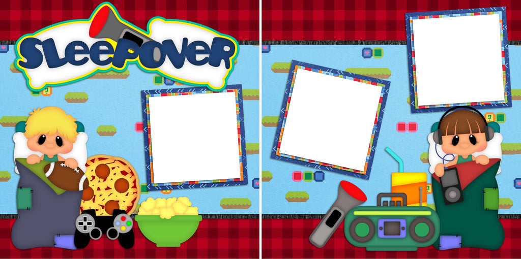 Sleepover - Digital Scrapbook Pages - INSTANT DOWNLOAD – EZscrapbooks