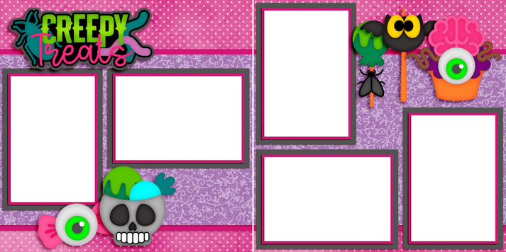 Creepy Treats - Halloween - Digital Scrapbook Pages - INSTANT DOWNLOAD ...